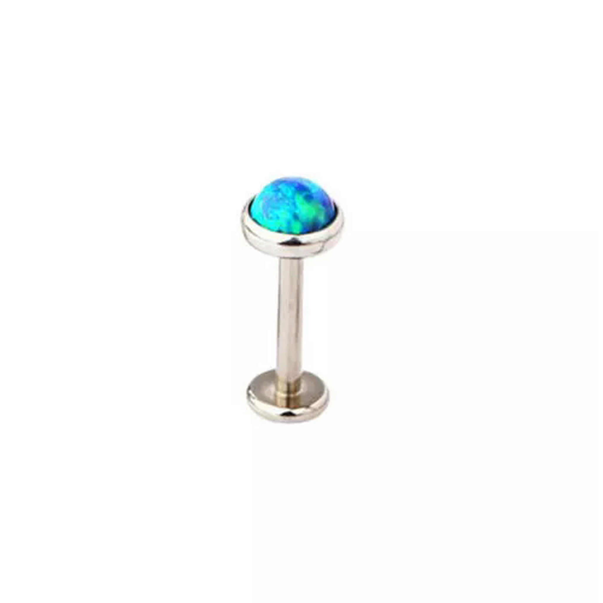 MATROOY Opal Lip Bar Labret Ring Internally Threaded Ear Tragus ...