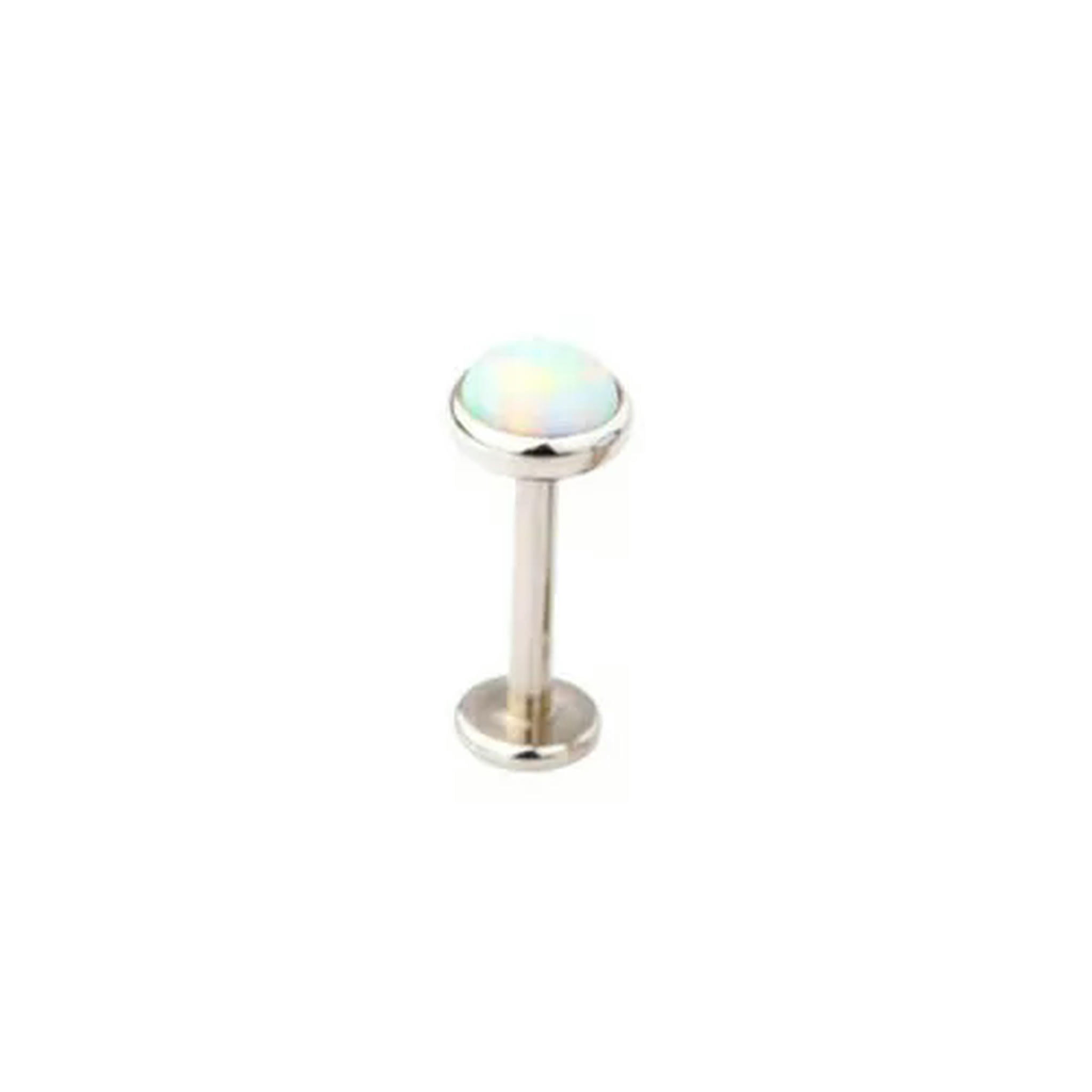 MATROOY Opal Lip Bar Labret Ring Internally Threaded Ear Tragus ...