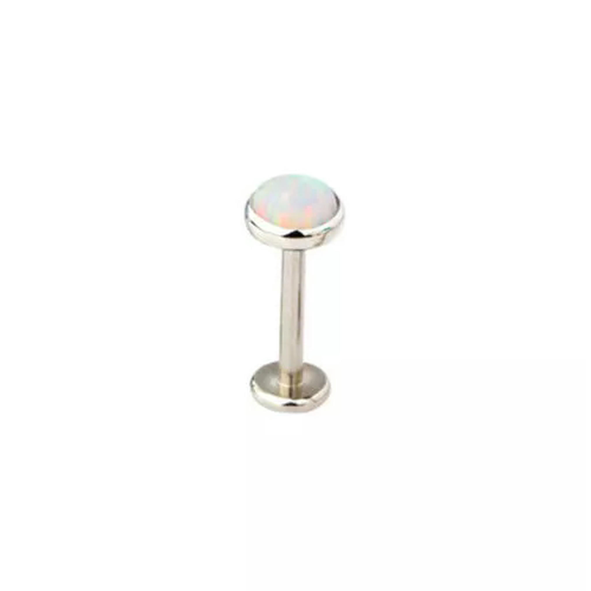 MATROOY Opal Lip Bar Labret Ring Internally Threaded Ear Tragus ...
