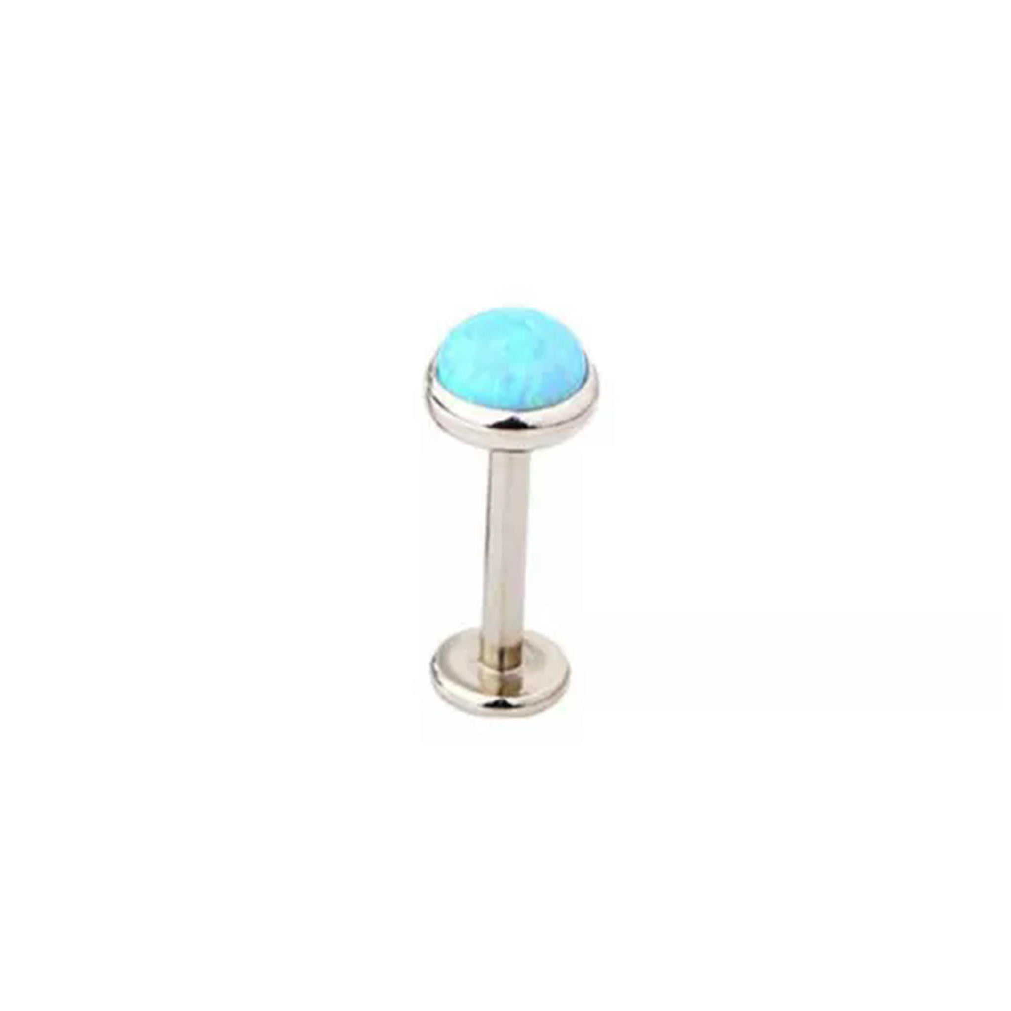 MATROOY Opal Lip Bar Labret Ring Internally Threaded Ear Tragus ...