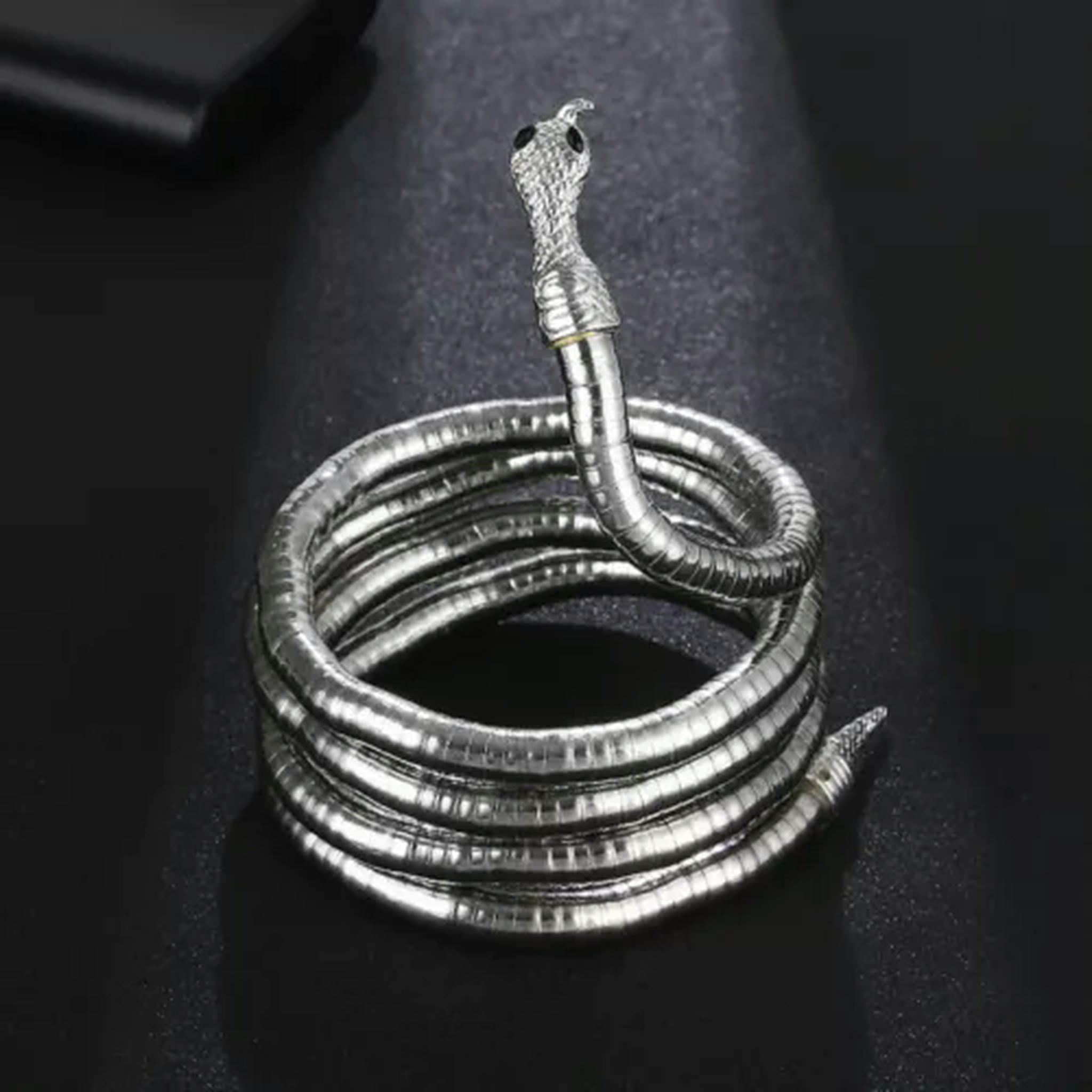 MATROOY Punk Snake Necklace Choker Adjustable Snake Bracelet Flexible ...