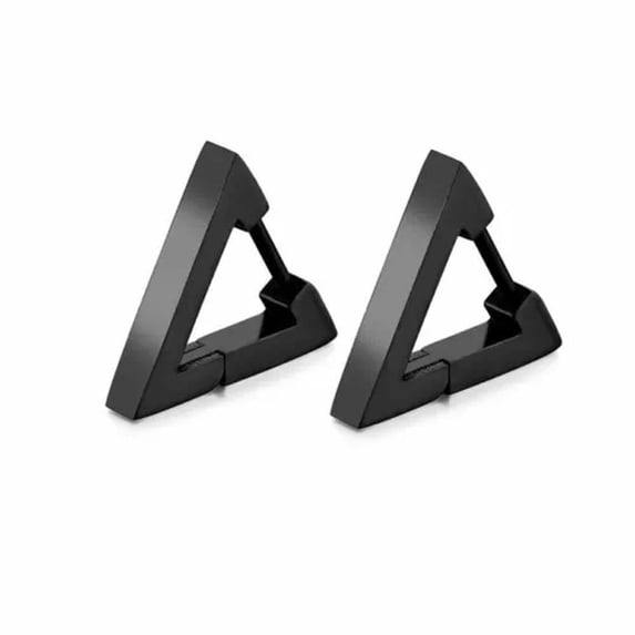 MATROOY Punk Stainless Steel Triangle Street Gothic Earrings Ear Hoop ...