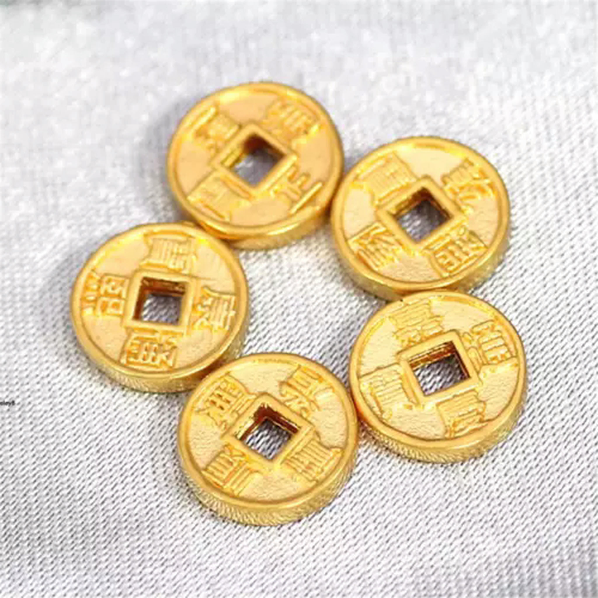 MATROOY Pure 999 24K Yellow Gold Men Women Lucky Five King Coin Pendant ...