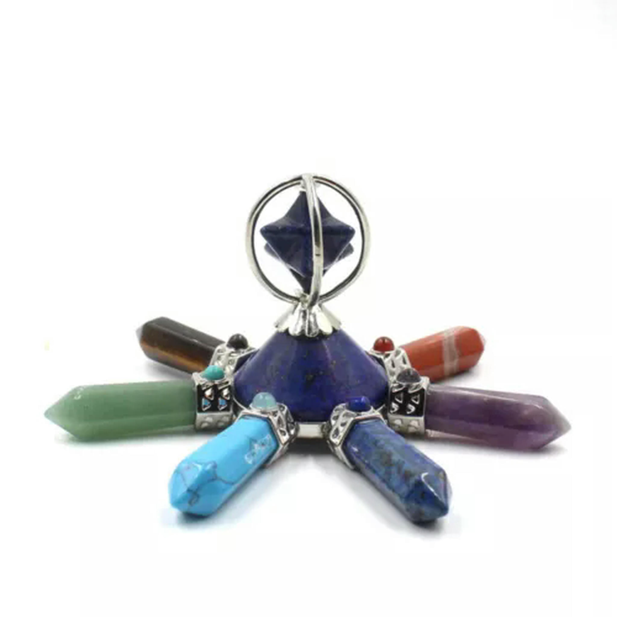 MATROOY Quartz Merkaba 7 Chakra Spinning Energy Generator Spiritual ...