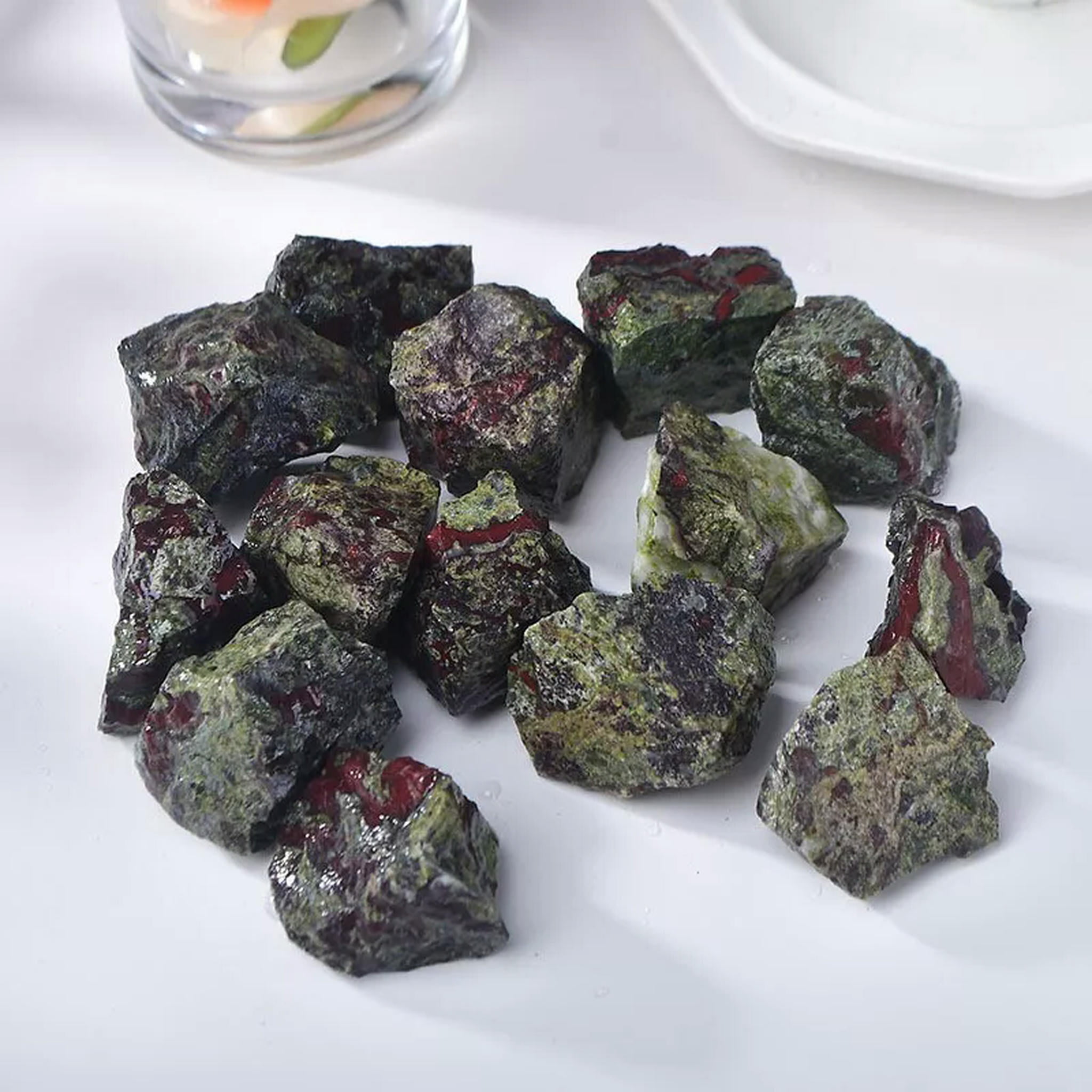 MATROOY Raw Rough Dragon Bloodstone Jasper Chunk Healing Crystal Rock ...