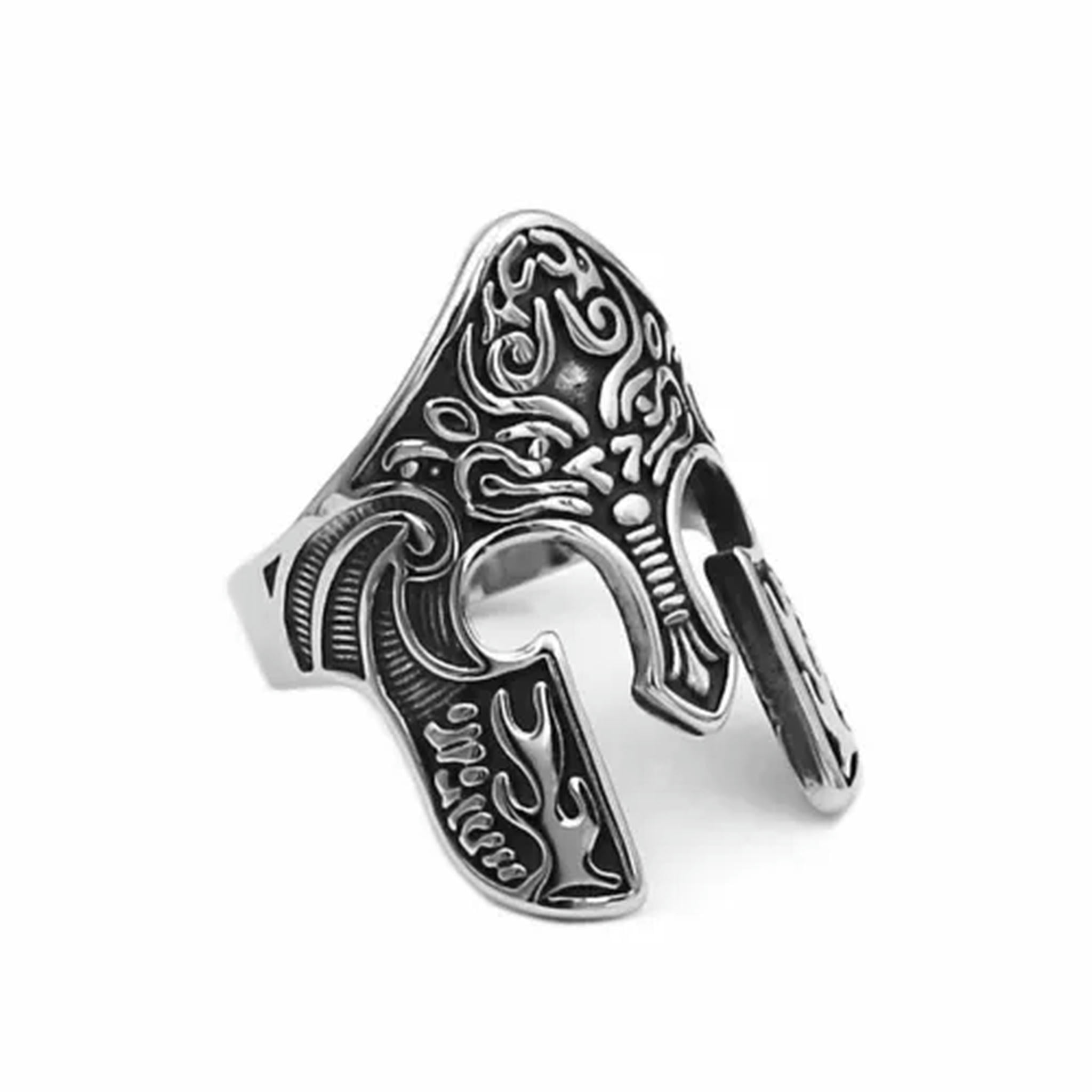 MATROOY Spartan Helmet Ring Mens Stainless Steel 300 Warrior Trojan ...