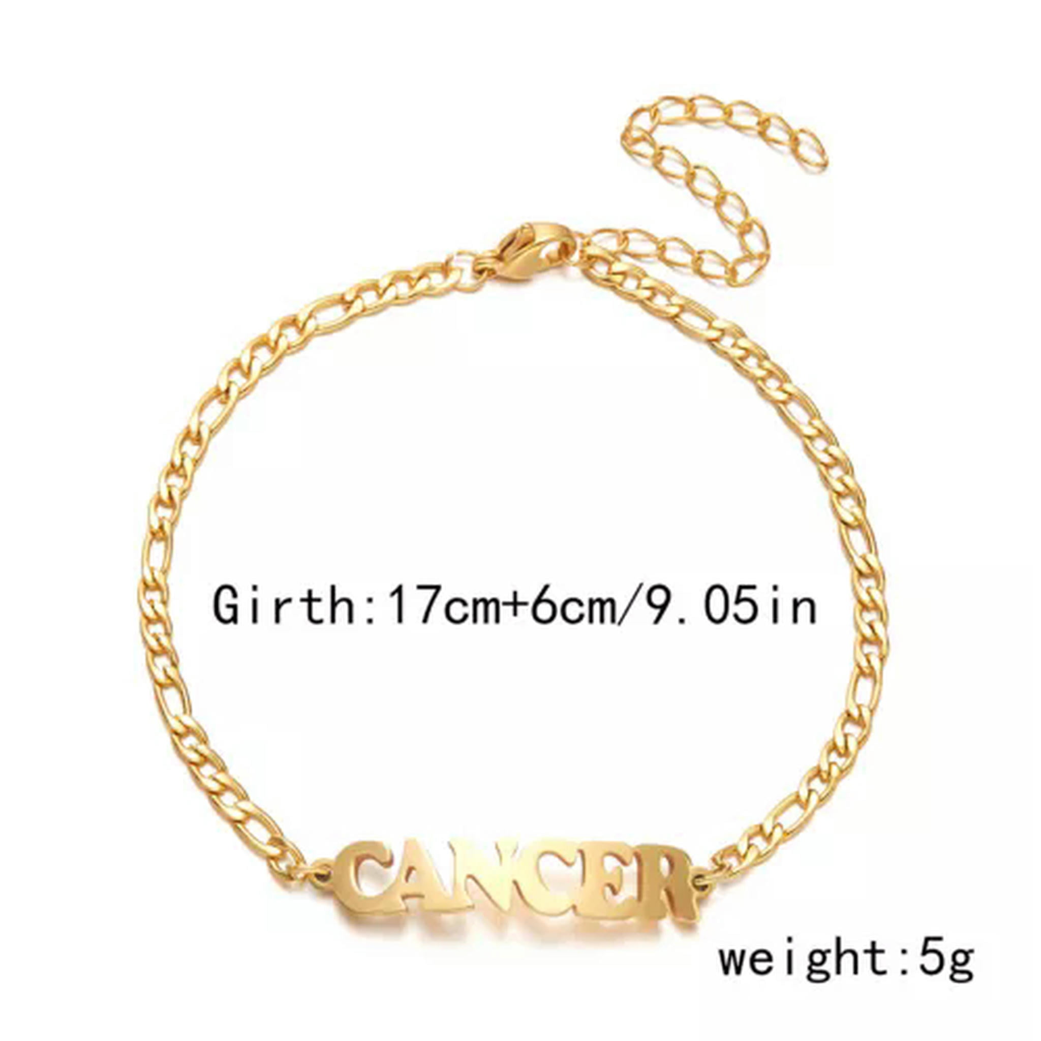 MATROOY Stainless Steel 12 Zodiac Constellation Sign Gold Chain ...