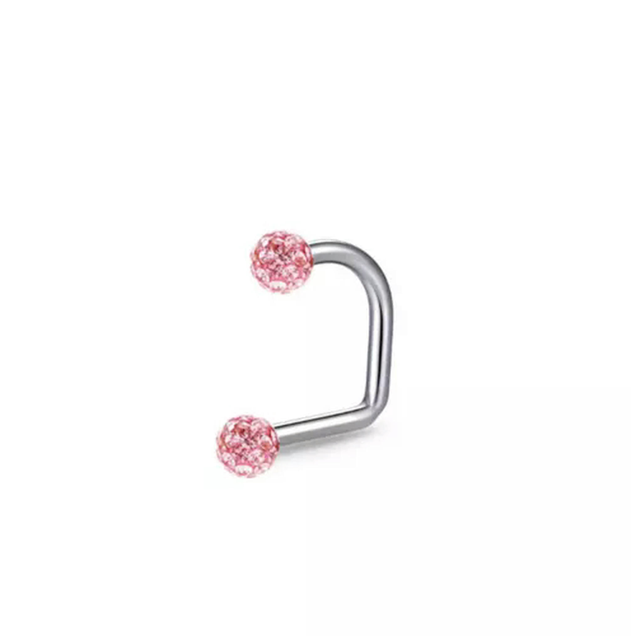 MATROOY Stainless Steel D Rod C-Shape Lip Ring Body Piercing Lip Stud ...
