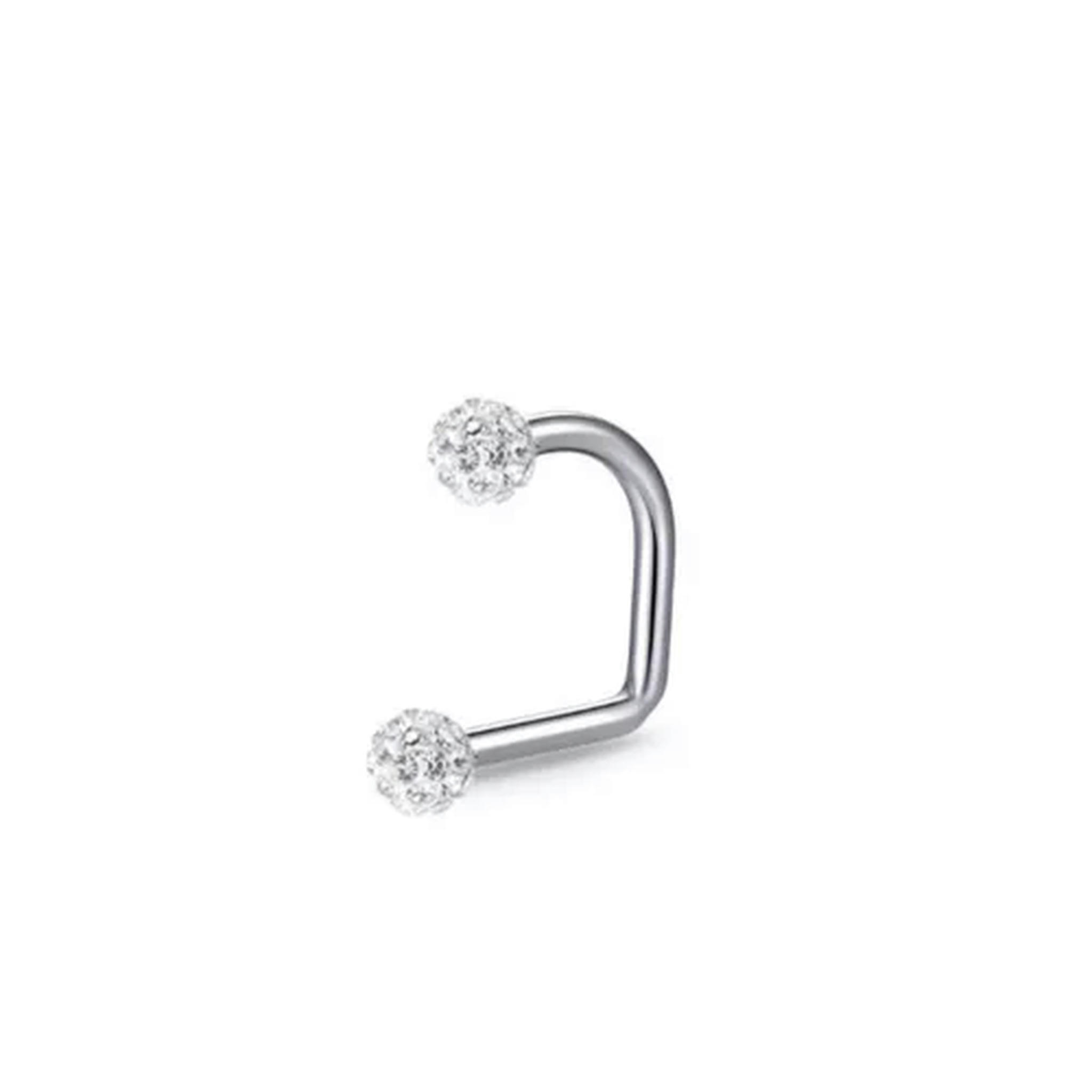 MATROOY Stainless Steel D Rod C-Shape Lip Ring Body Piercing Lip Stud ...