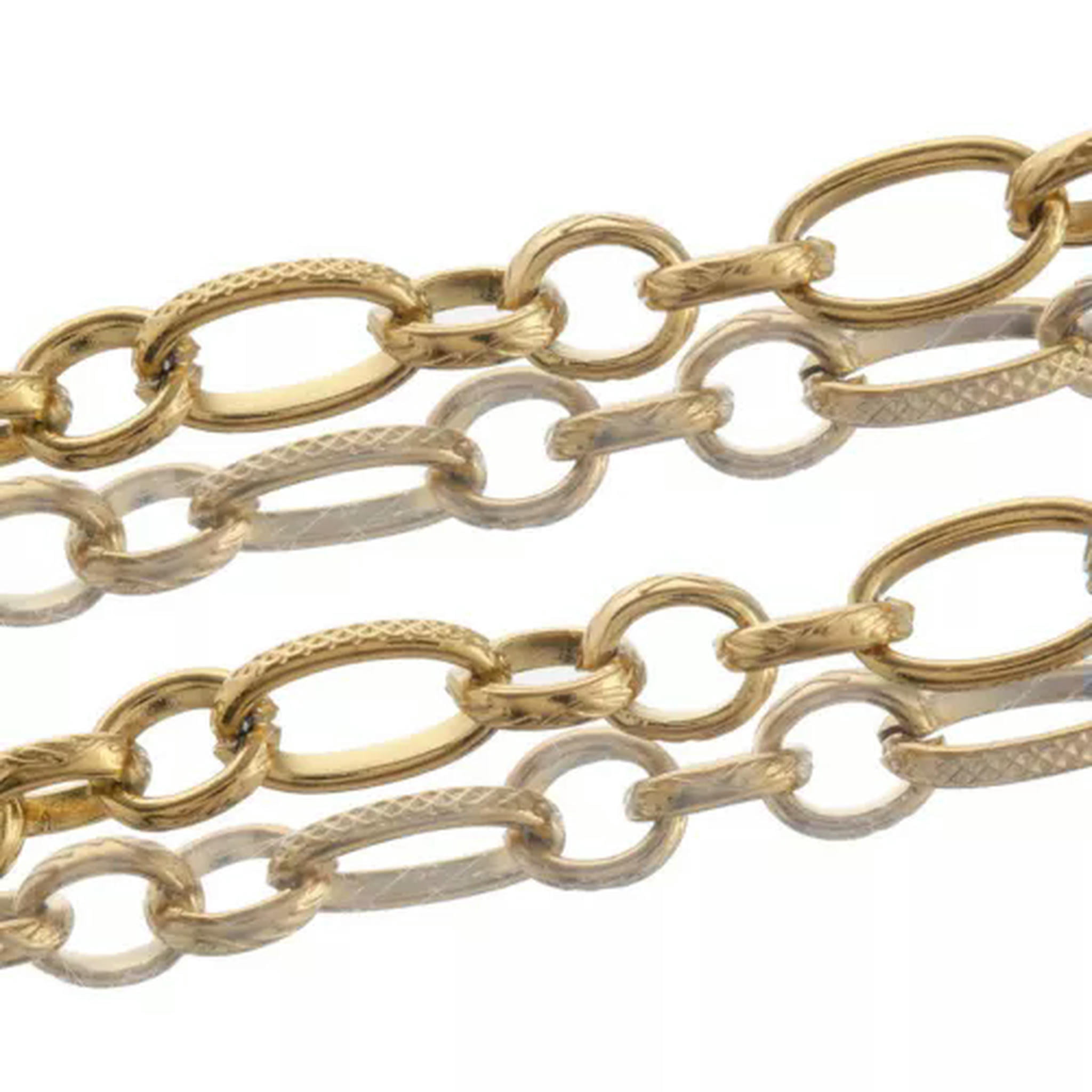MATROOY Stainless Steel Textured Long and Short Chain Heavy Chunky ...