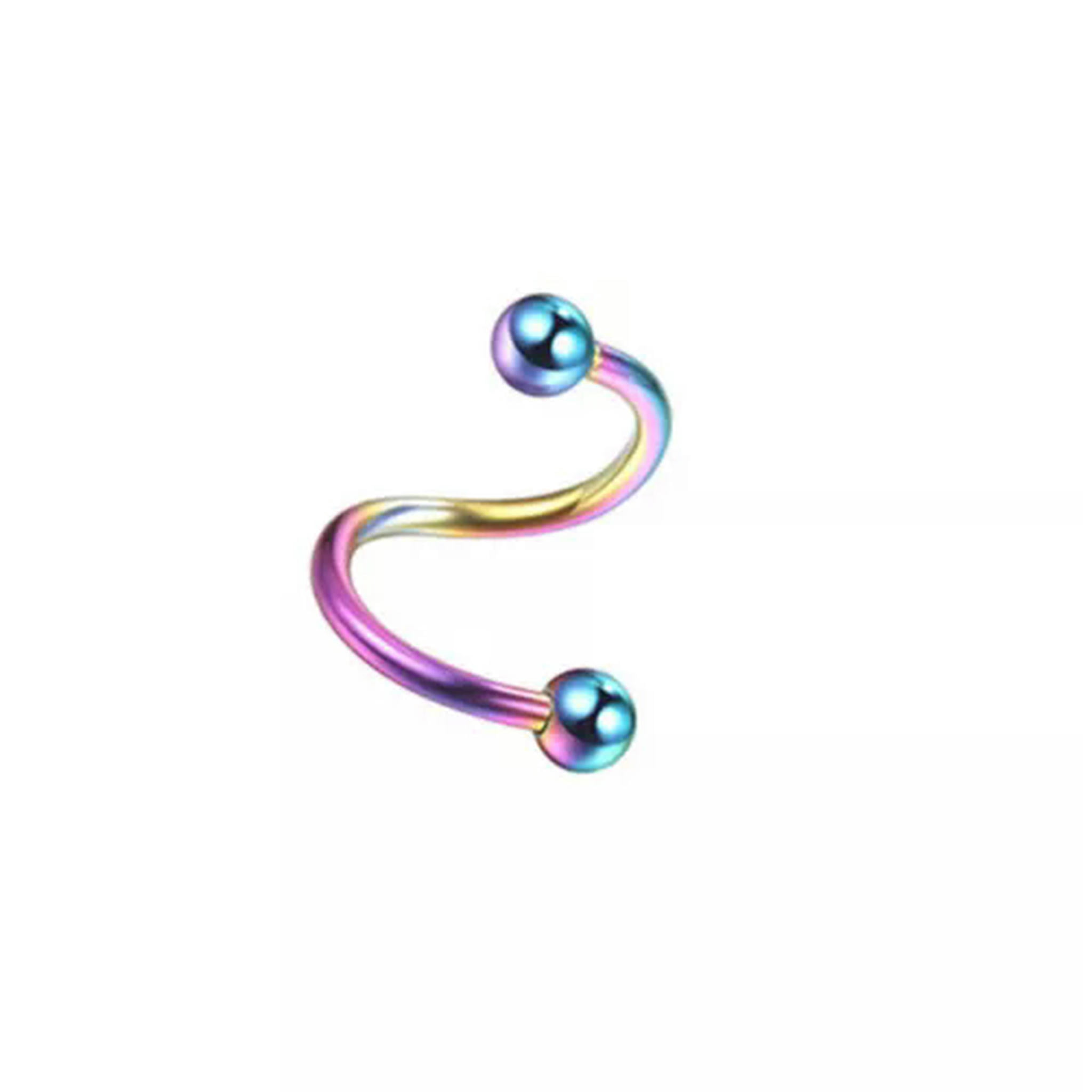 MATROOY Surgical Steel Spiral Twisted Lip Ring Nose Rings Ear Cartilage ...