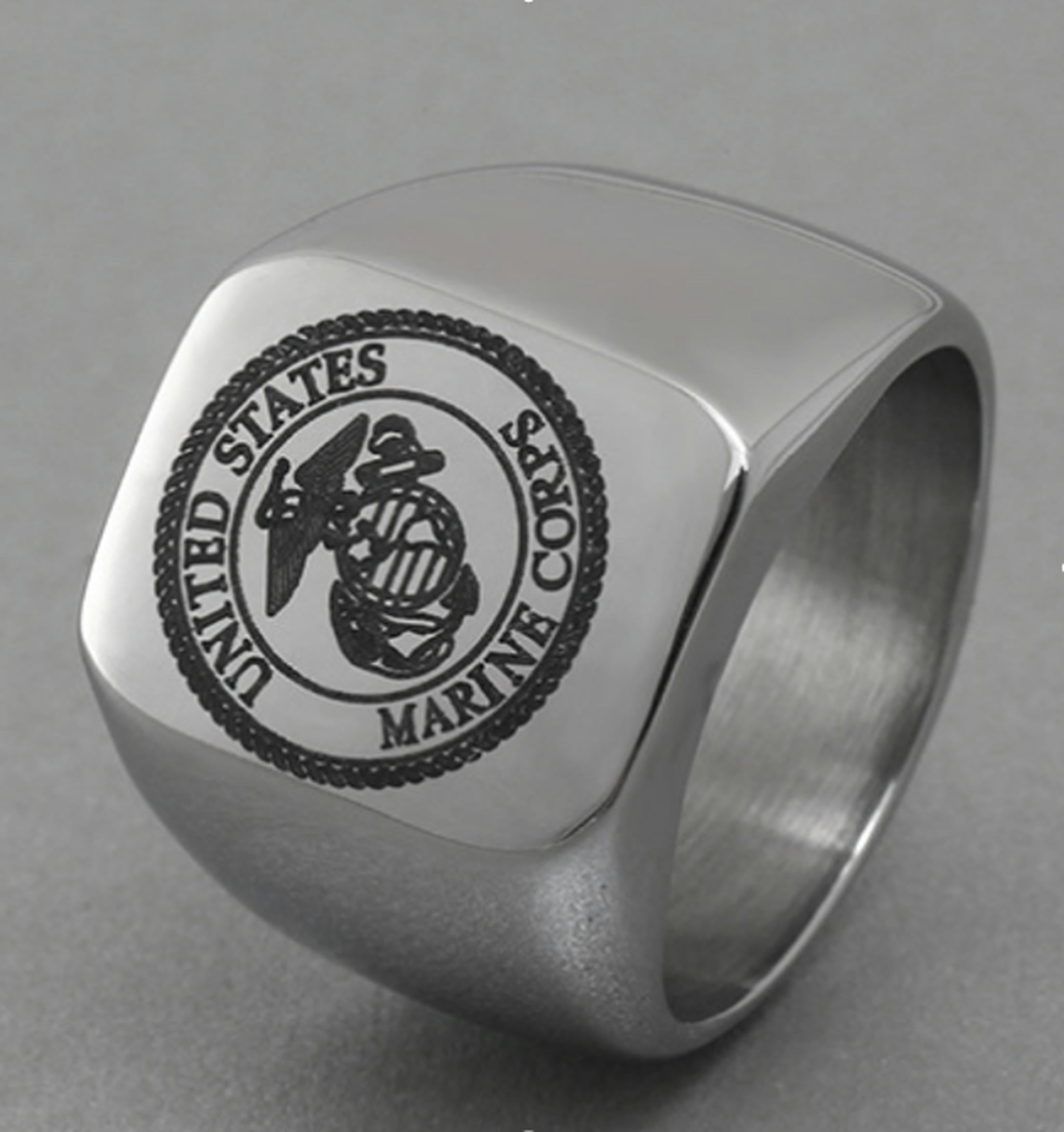 MATROOY USA Military Ring United States Marine Corps US Army Men Signet ...