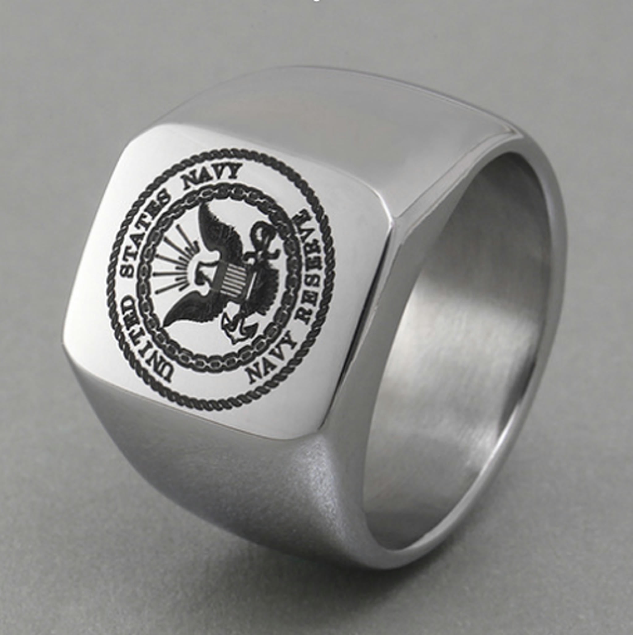 MATROOY USA Military Ring United States Marine Corps US Army Men Signet ...