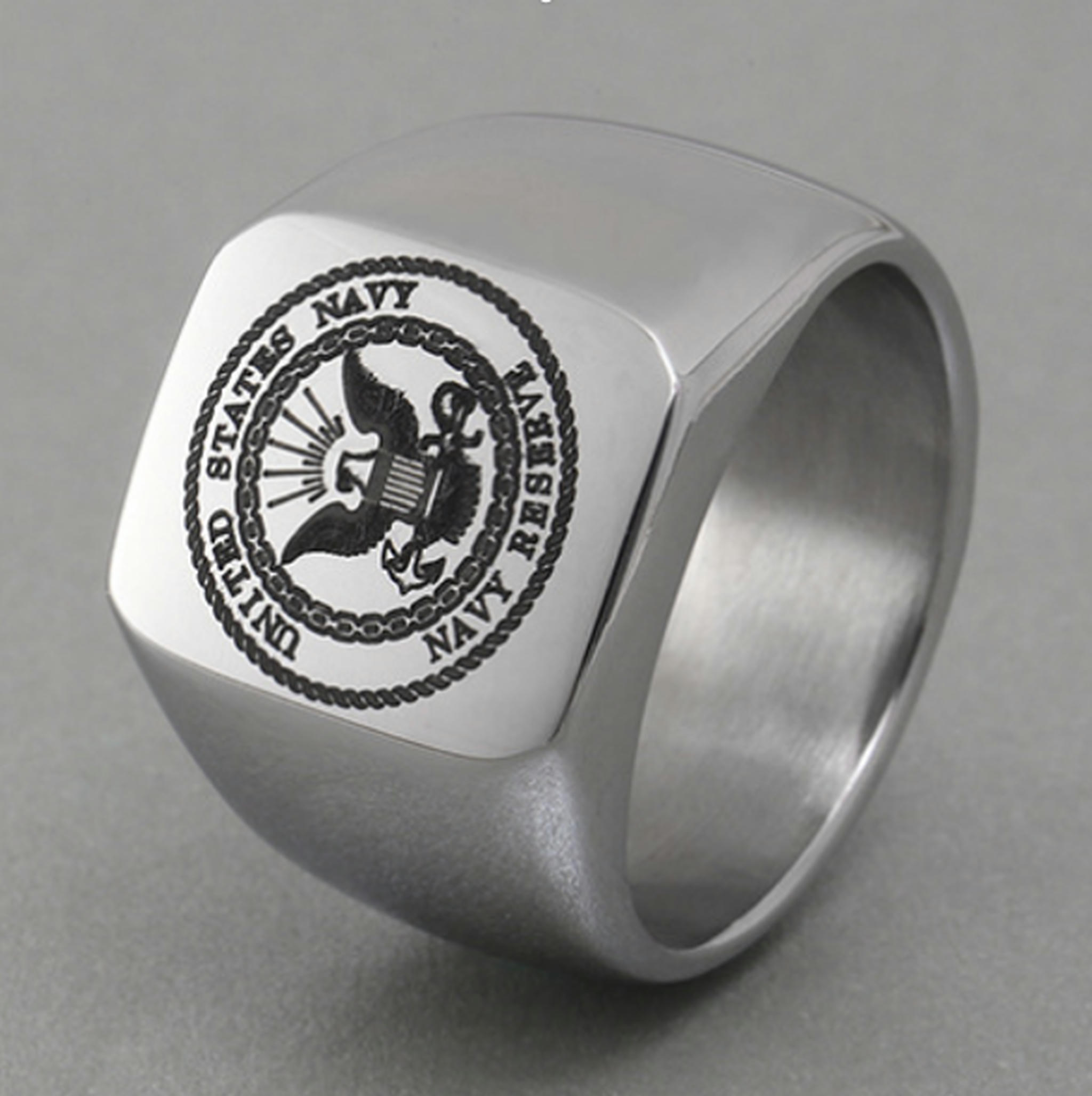 MATROOY USA Military Ring United States Marine Corps US Army Men Signet ...