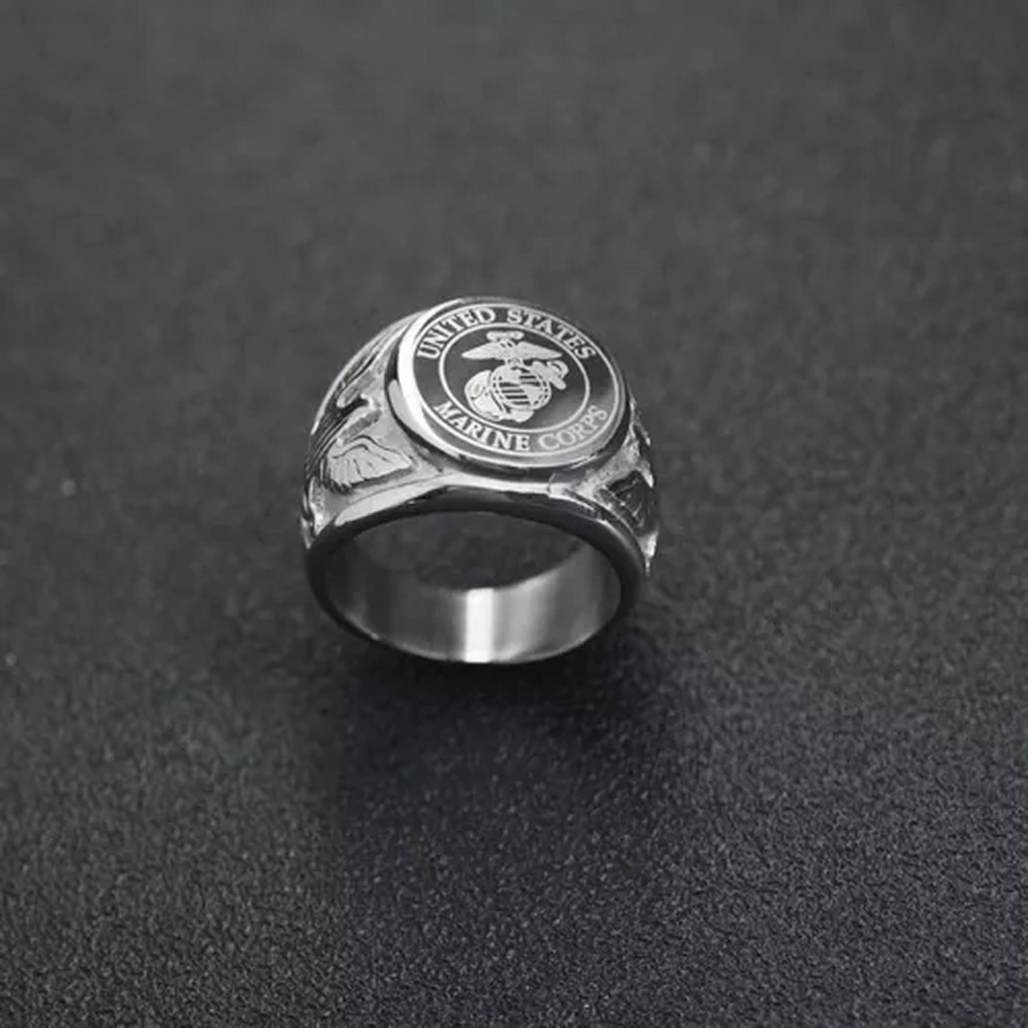MATROOY USA Military Ring United States Marine Corps US Army Men Signet ...