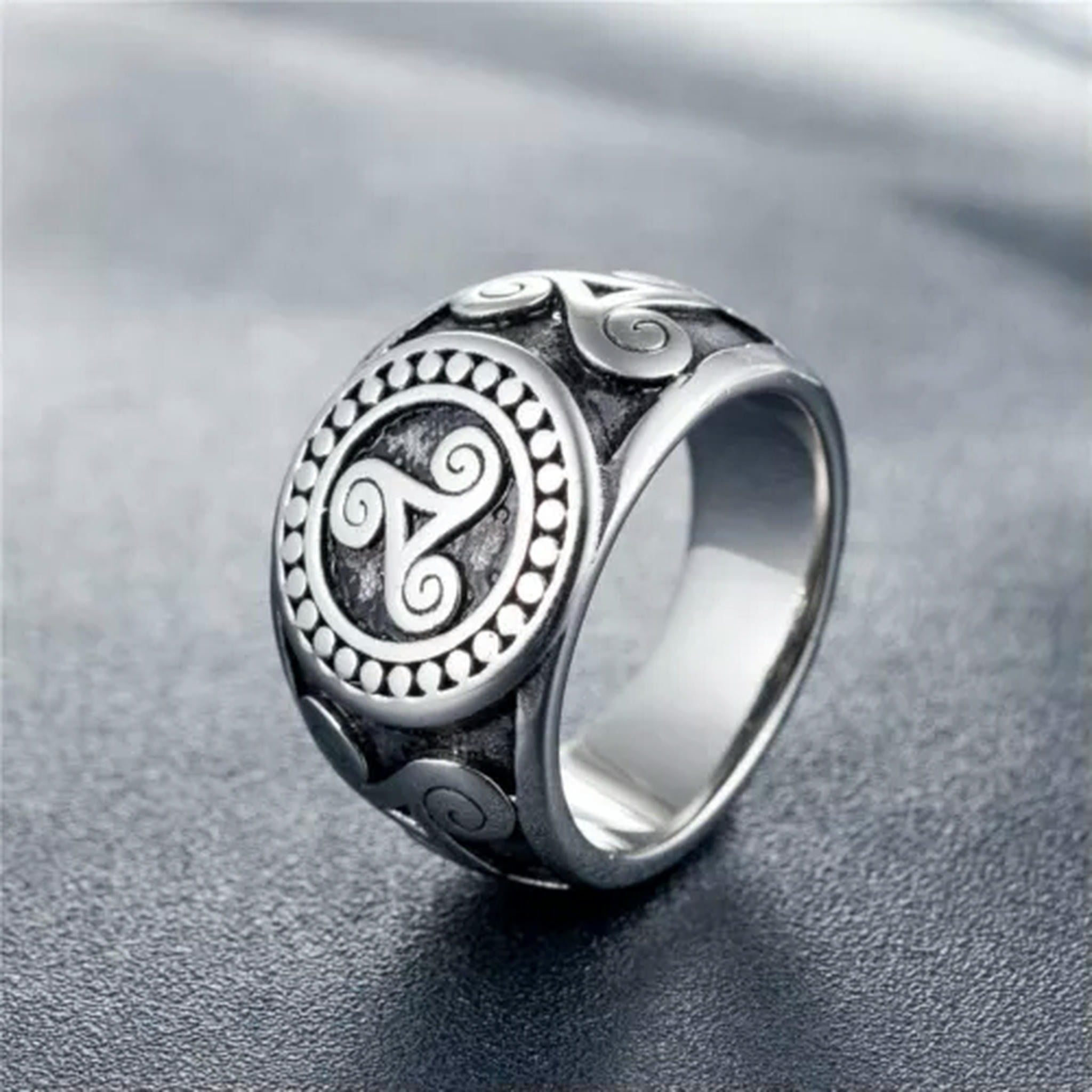 MATROOY Viking Stainless Steel Biker Futhark Men Odin Ring Nordic Runes ...