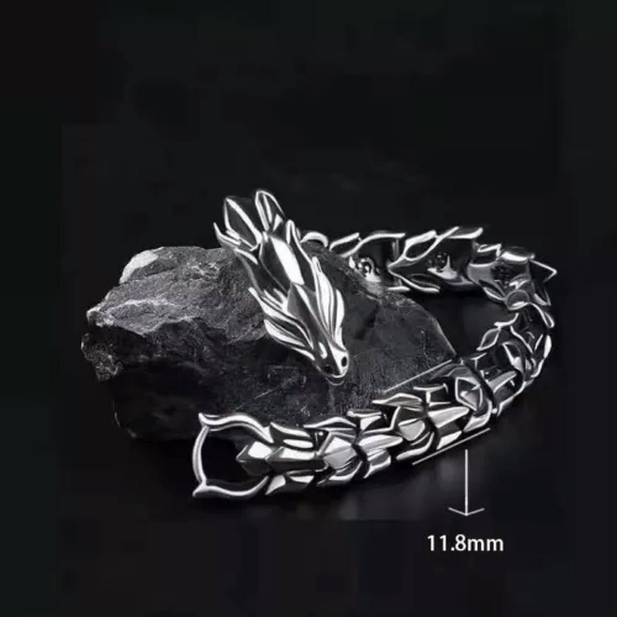 MATROOY Vintage Mens Jewelry Personality Hip Hop Punk Dragon Head ...