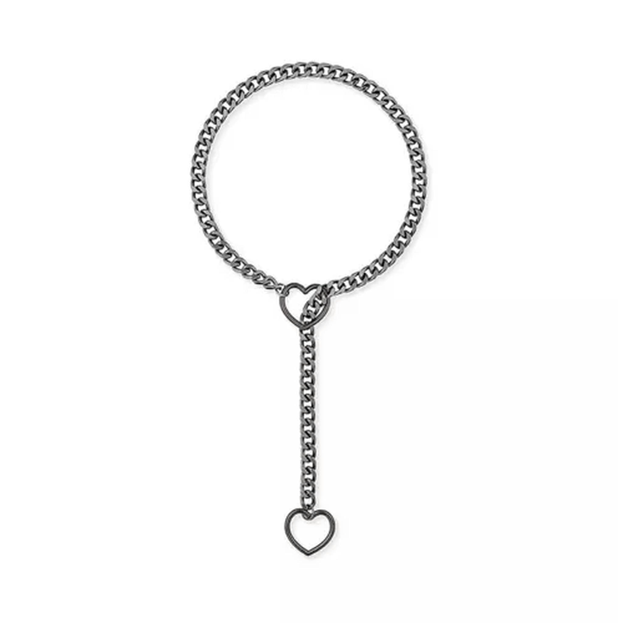 MATROOY Women Heart O-Ring Slip Chain Necklace Punk Rock Stainless ...
