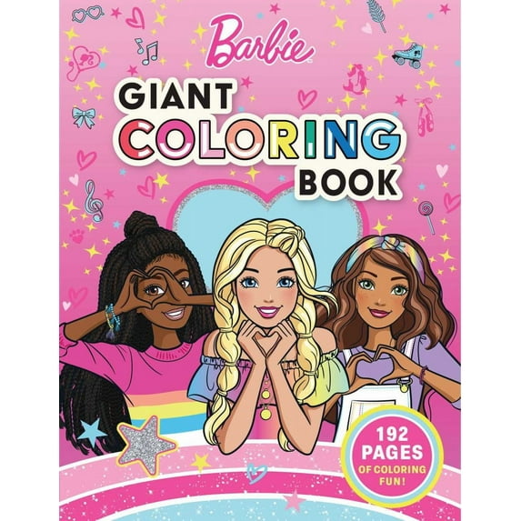 MATTEL: Barbie: Giant Coloring Book, 192 pages (Paperback) - Walmart.com