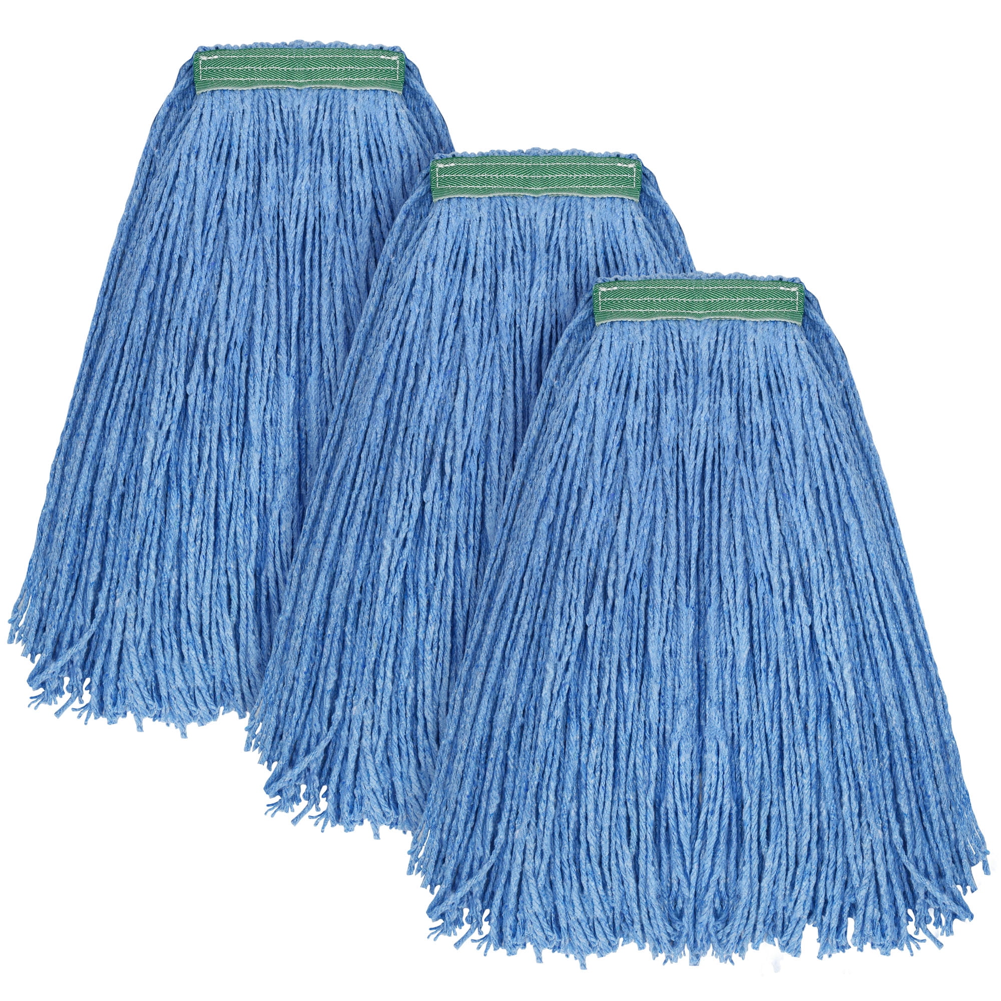 MATTHEW 16oz 3Pack Cotton Mop, Heavy Duty, Refillable, Universal ...