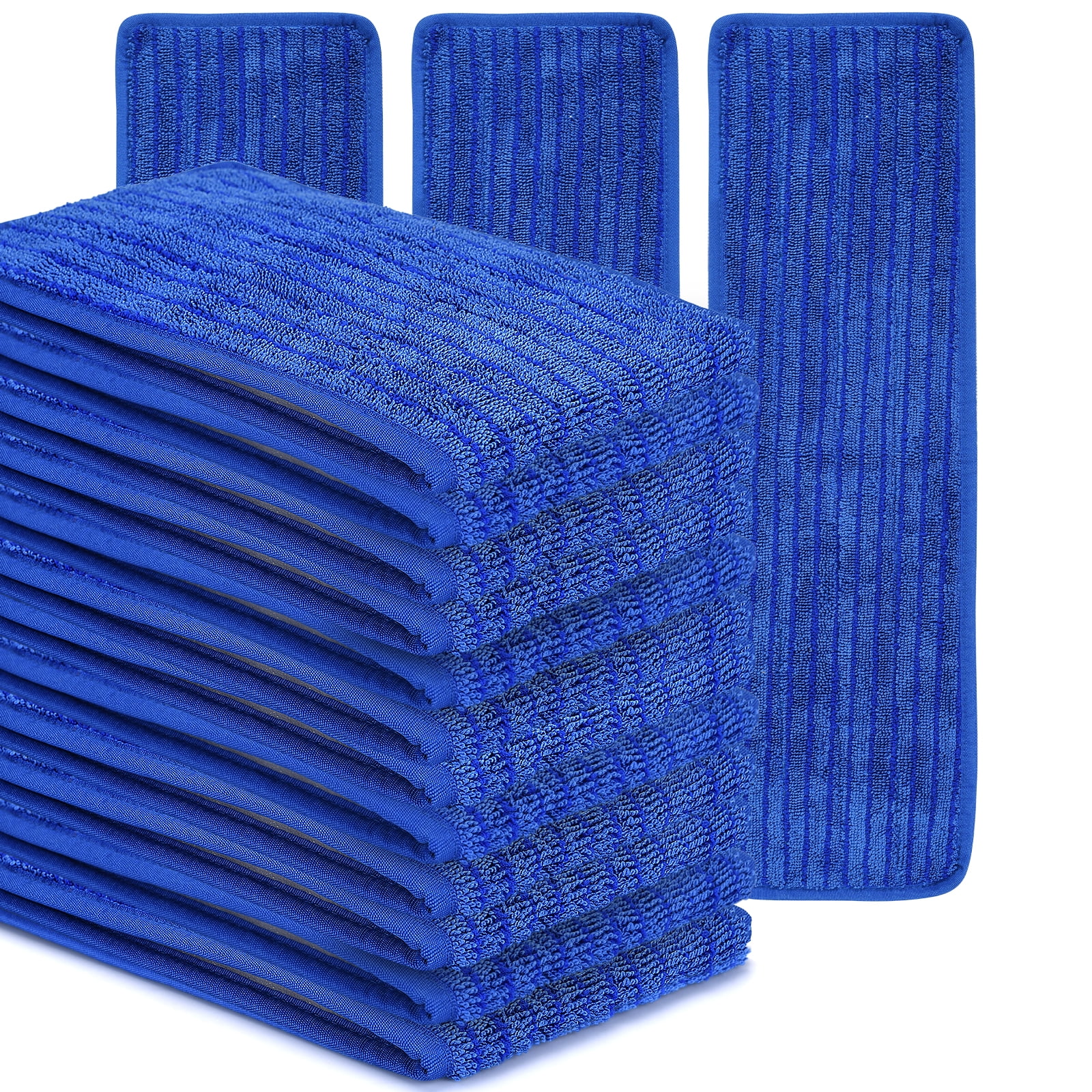 MATTHEW CLEANING 18'' Microfiber Mop Pads, Wet/Dry, Machine Washable ...