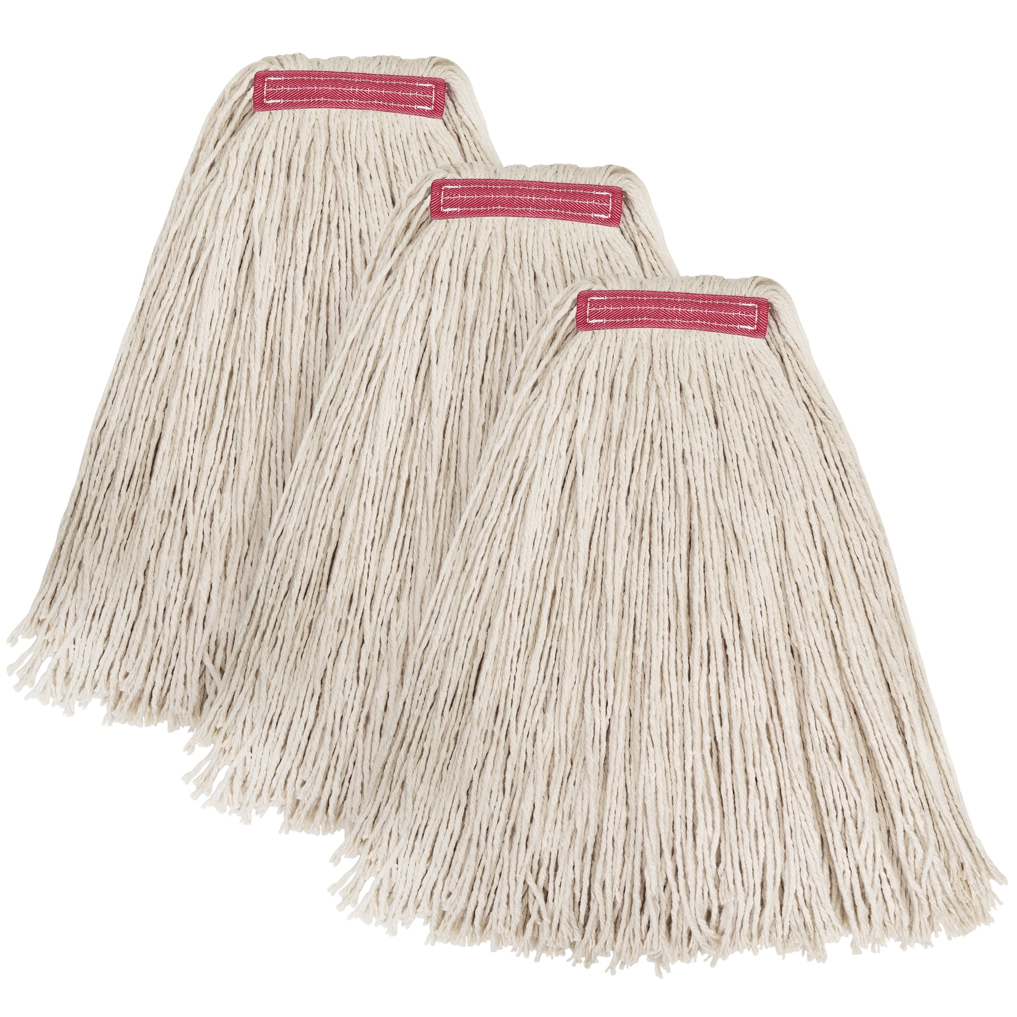 MATTHEW CLEANING 20oz 3Pack Cotton Floor Mop,Cotton Cut End String ...