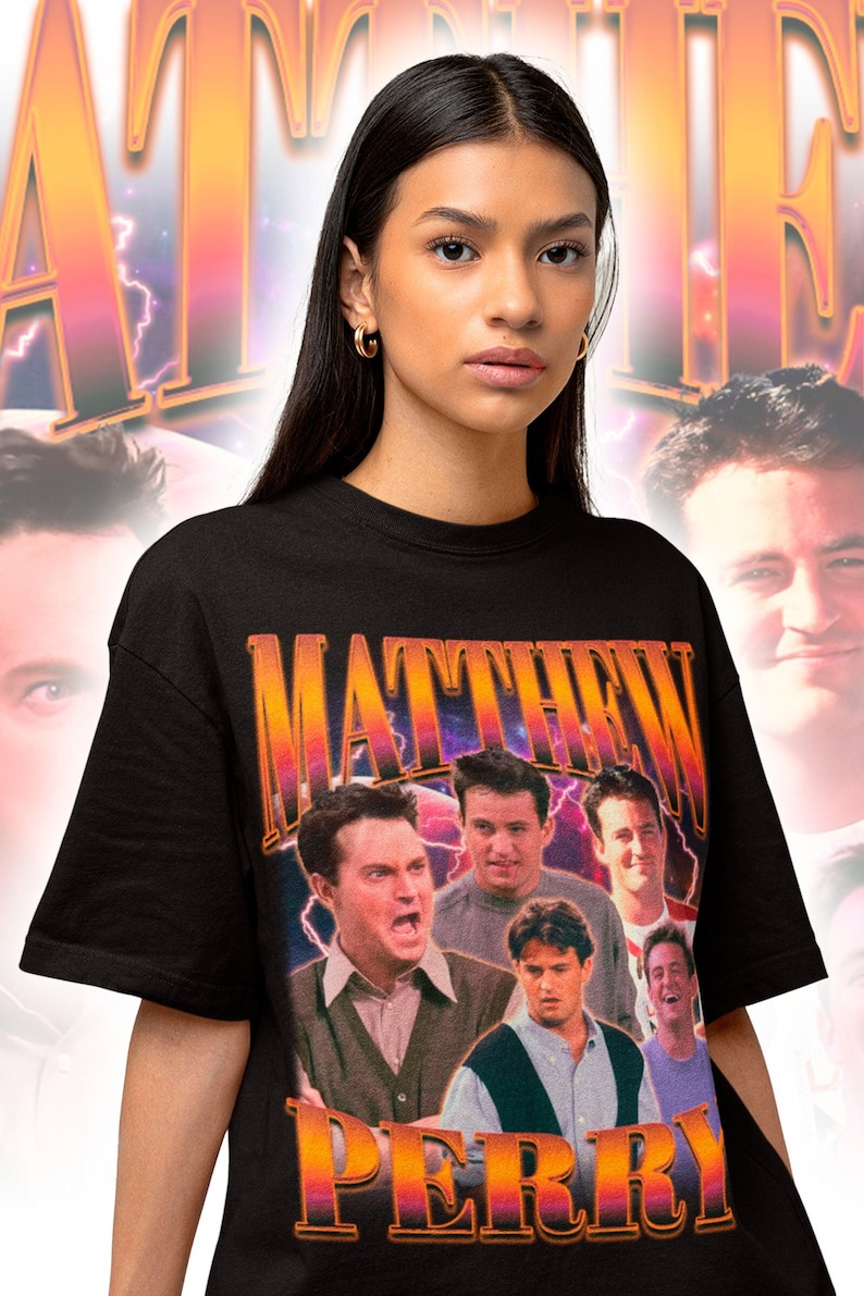 MATTHEW PERRY RETRO 90S T-shirt - Matthew Perry Homage Tshirt - Matthew ...