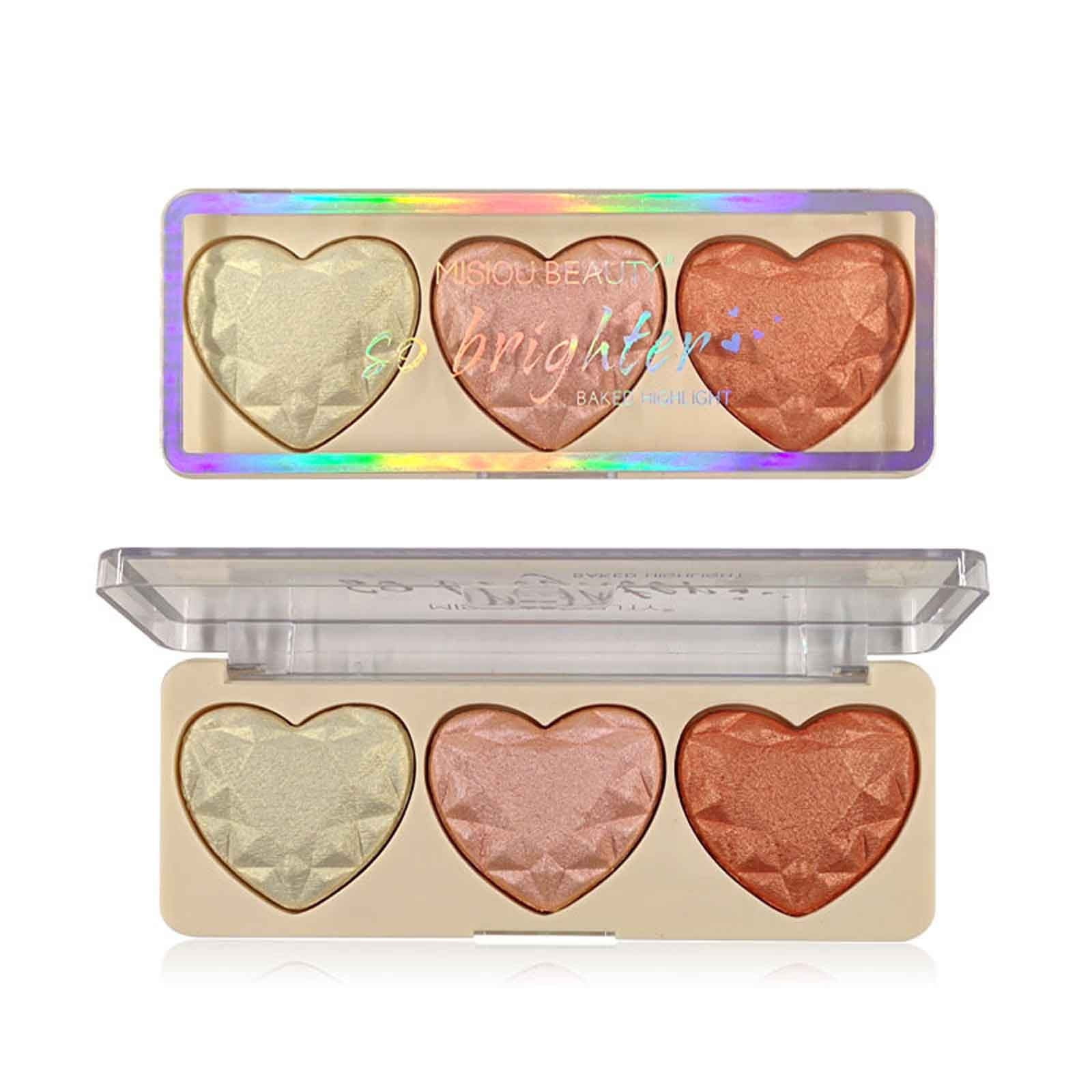 MAUXDA Blush and Highlighter Palette, 3 in 1 Contour Palette, Cruelty ...