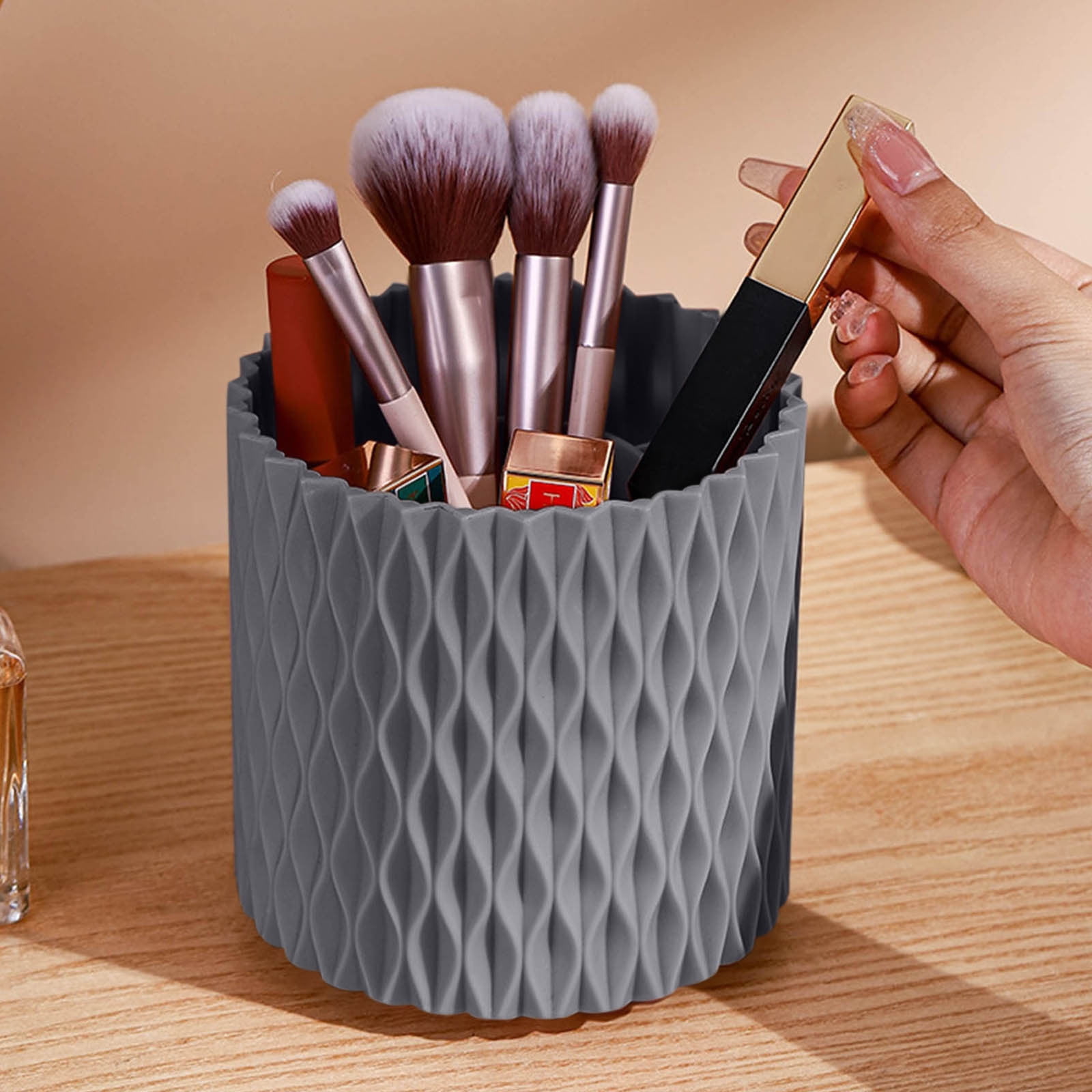 MAUXDA Deals Rotating Makeup Organizer, Spinning Makeup Brush Holder ...