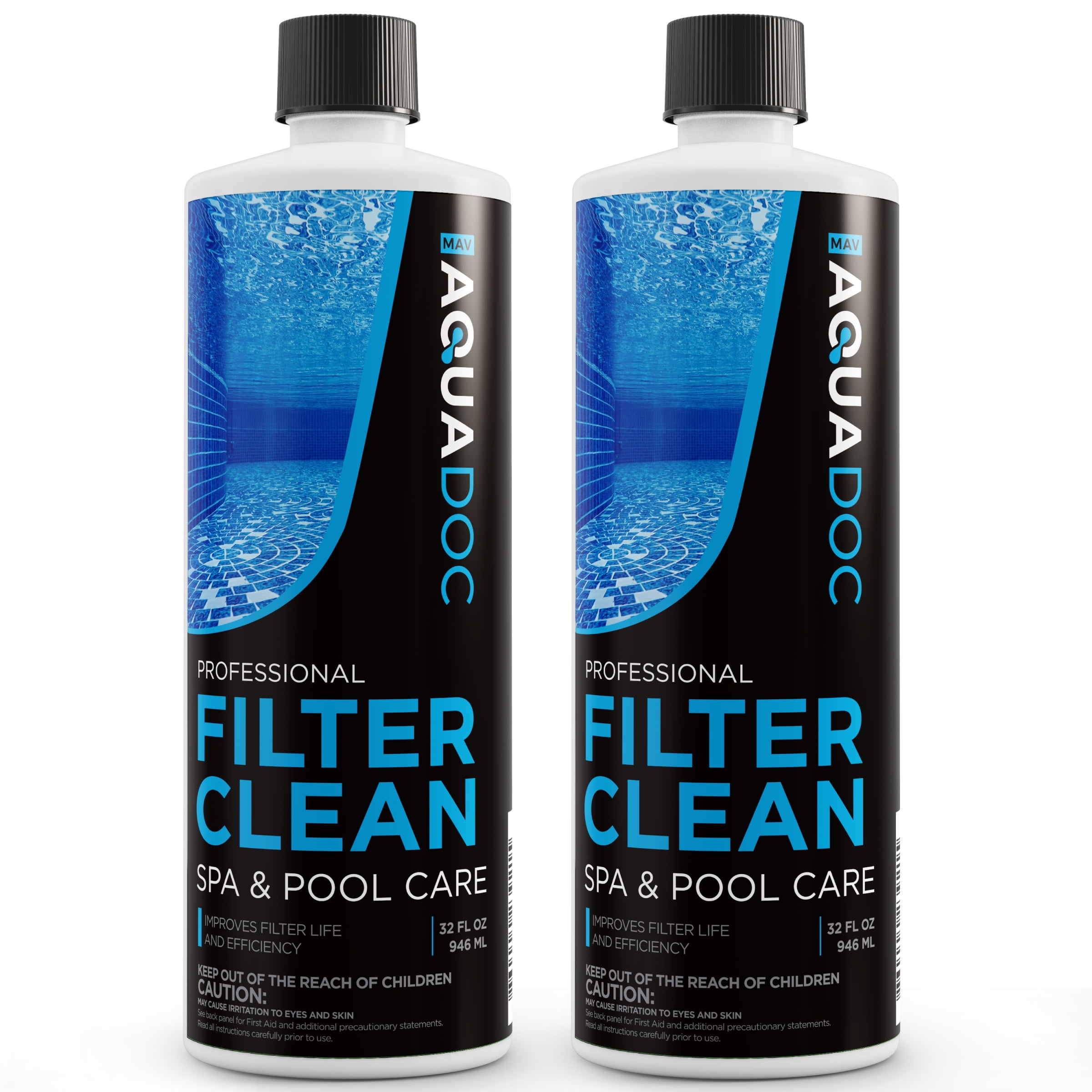 MAV AquaDoc Hot Tub Filter Cleaner Soak Solution and Spa Filter Cleaner ...