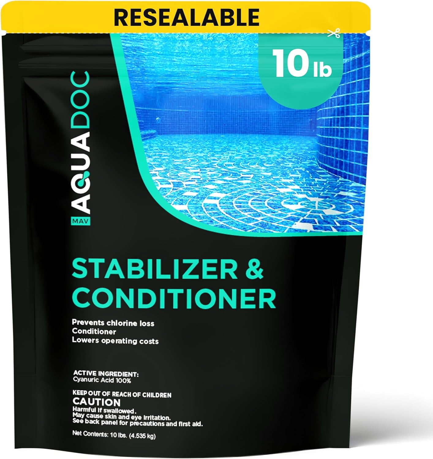 MAV AquaDoc Pool Stabilizer and Conditioner - 10lb - Cyanuric Acid ...