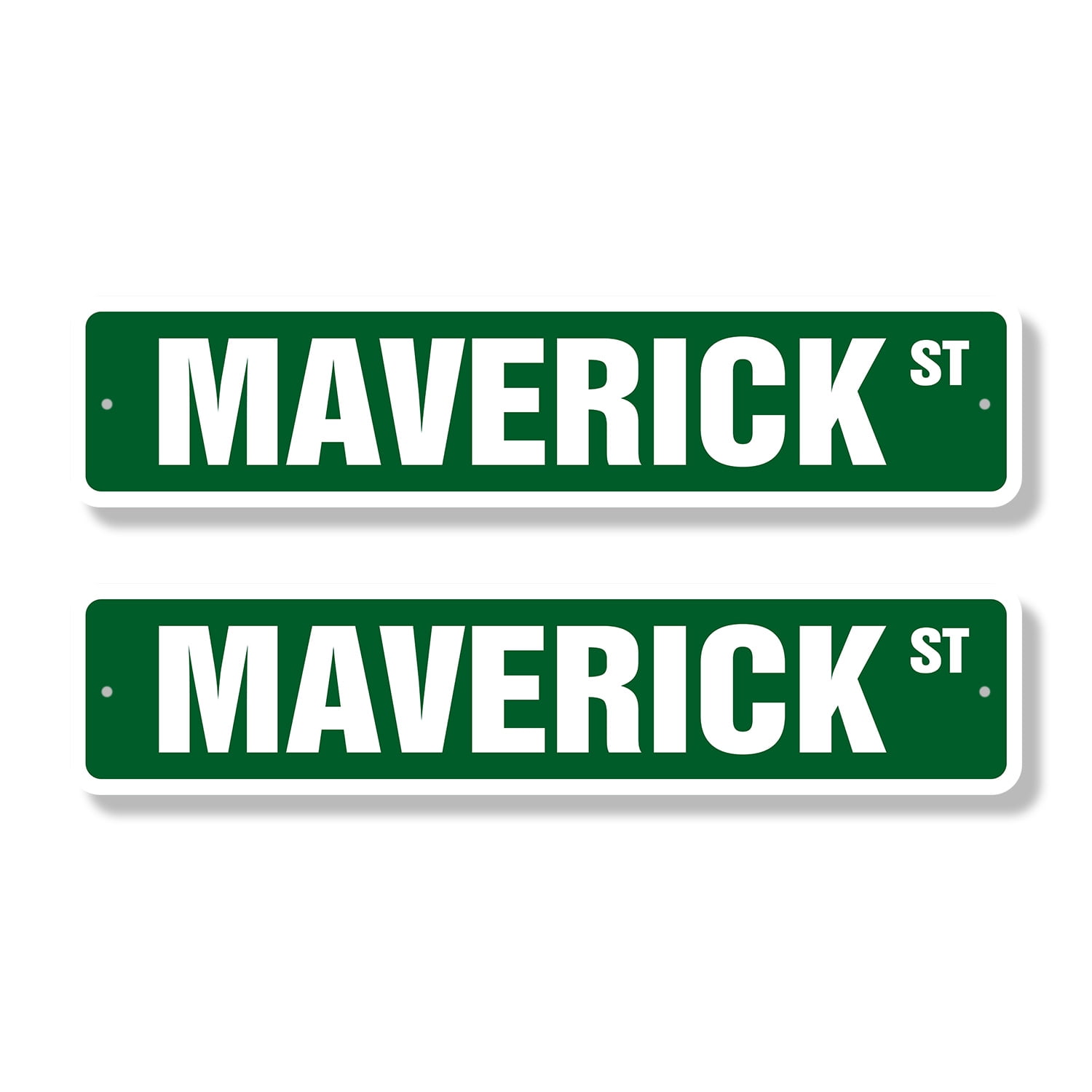 MAVERICK Classic Street Sign (2 Pack) Childrens Name Room Sign Road ...