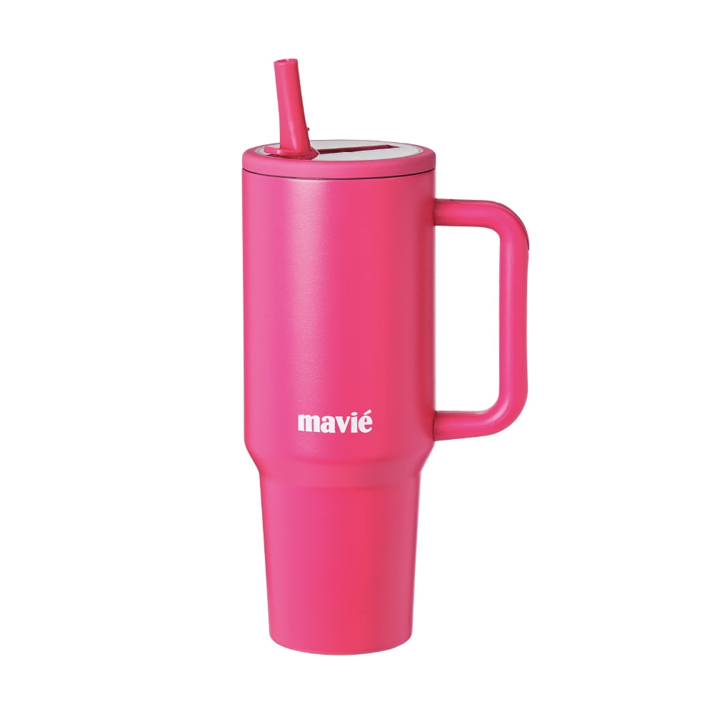MAVIÉ 40oz Tumbler With Handle & Built-In Flip Straw, Double Insulated ...
