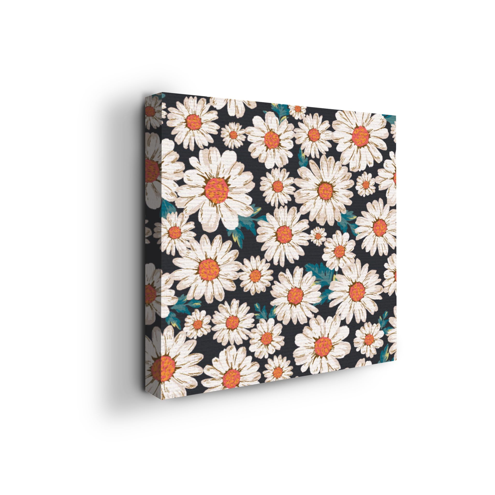 MAVIS PRINT Daisy Canvas Wall Art 14x14 inches Floral Wall Decor | HD ...