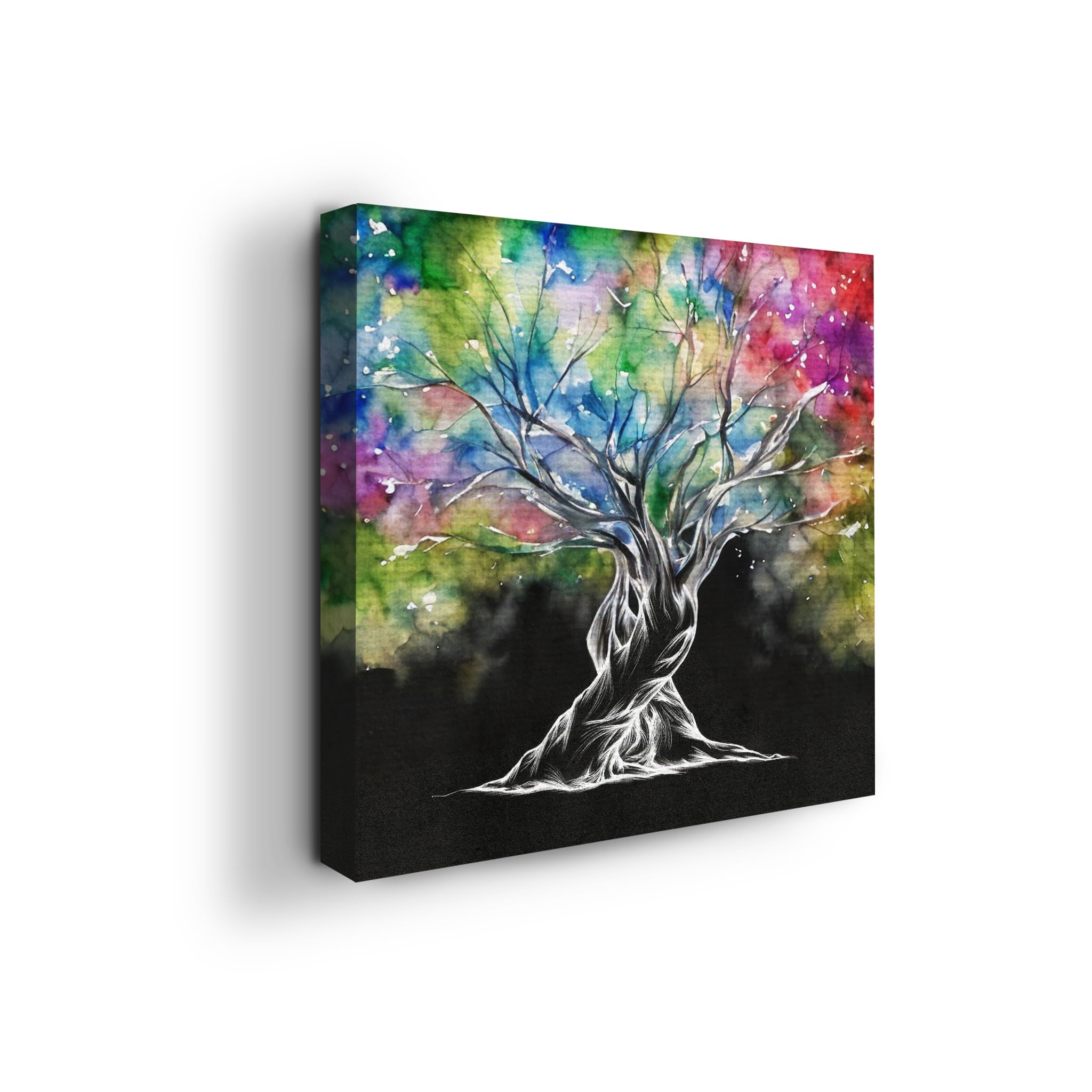 MAVIS PRINT Twisting Love tree Canvas Wall Art 14x14 inches Floral Wall ...
