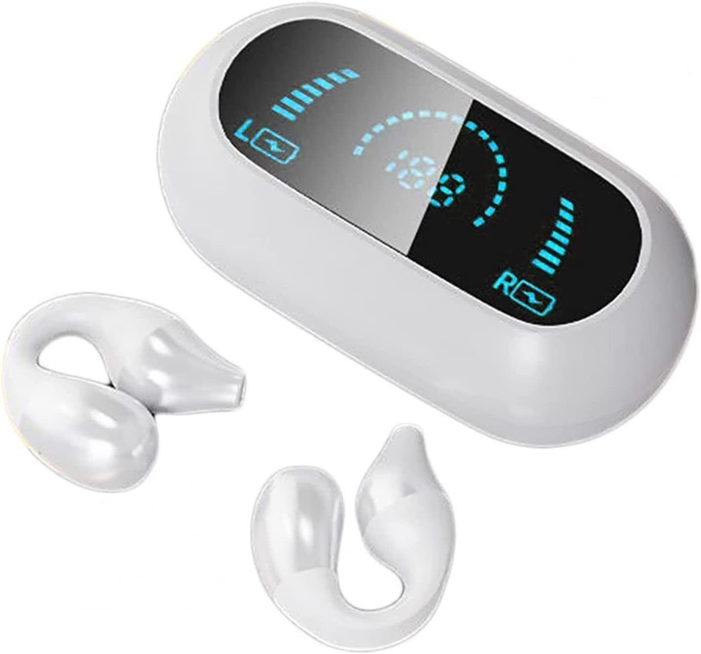 MAVLLY Mini Wireless Ear Clip Bone Conduction Earbuds Open Headphones ...