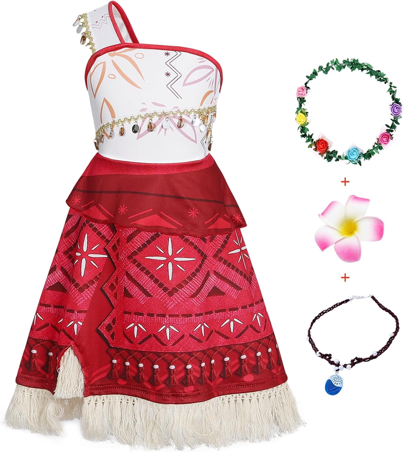 MAVLLY Moana 2 Costume for Girls Princess Dress Up Ocean Adventure ...
