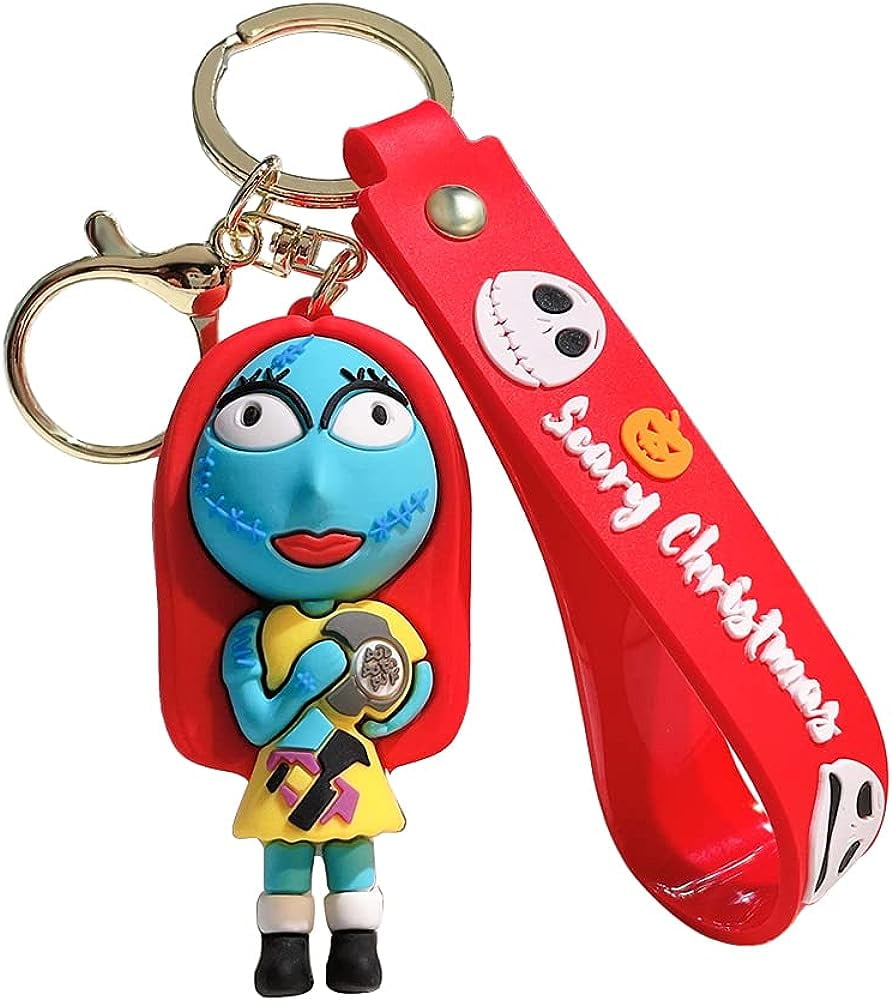 MAVLLY Skeleton Keychain,Jack and Sally Keychain Nightmare Before ...