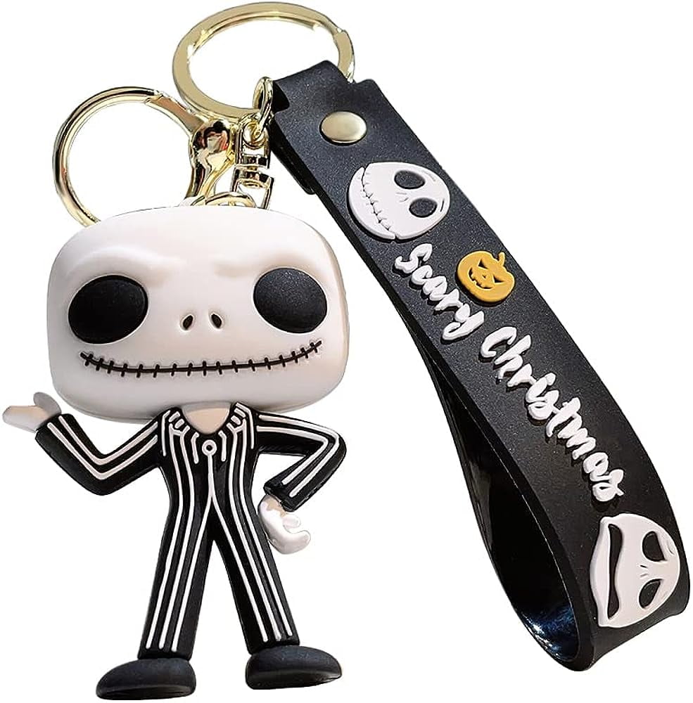 MAVLLY Skeleton Keychain,Jack and Sally Keychain Nightmare Before ...