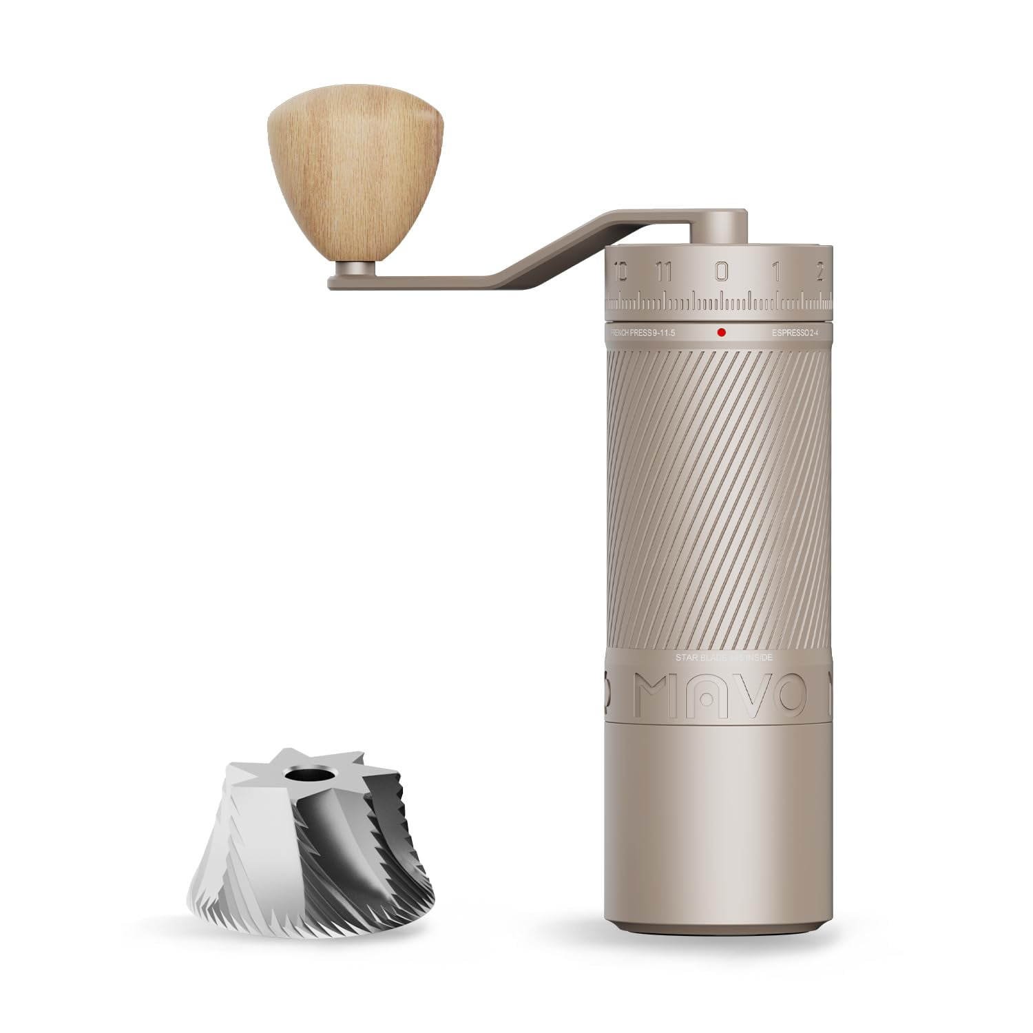 MAVO Manual Coffee Grinder, Phantox Pro Burr Coffee Grinder ...