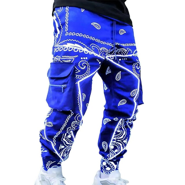 Mawclos Men Workout Joggers Streetwear Punk Cargo Hip Hop Harem Pants