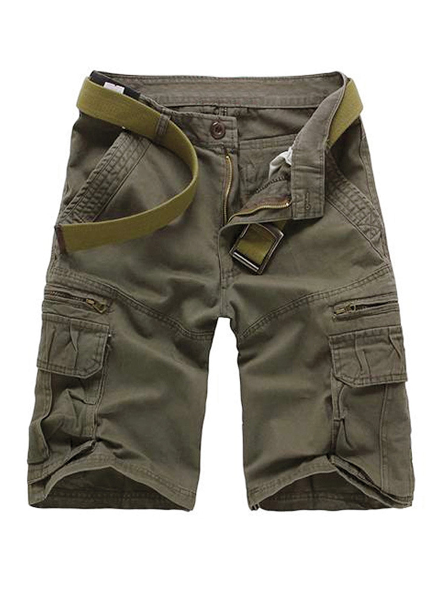 MAWCLOS Mens Utility Hiker Shorts Cotton Multi-pocket Loose Fit Outdoor ...
