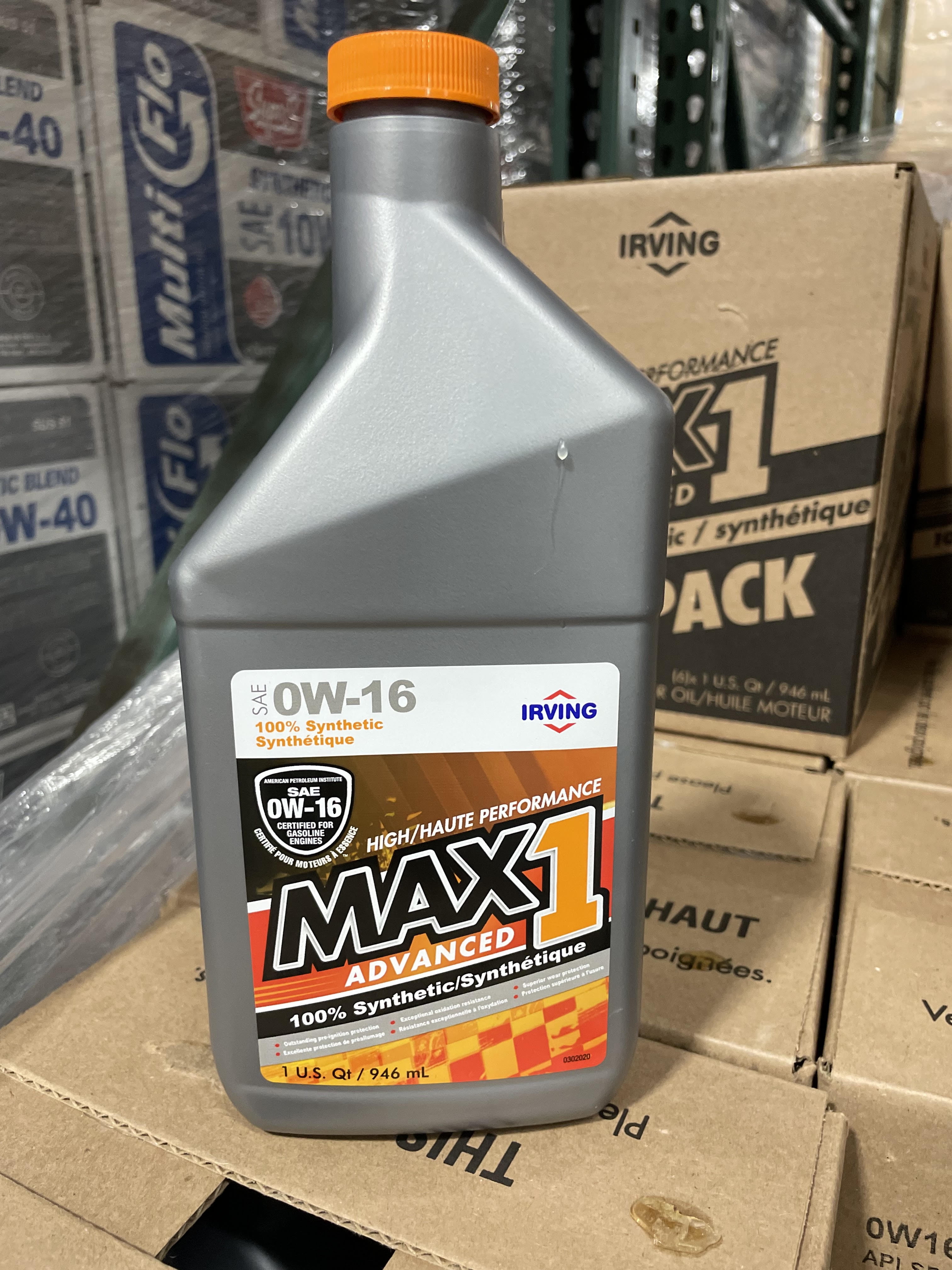 MAX 1 ADV SYNTHETIC OIL 0W16, 6X1QT - Walmart.com
