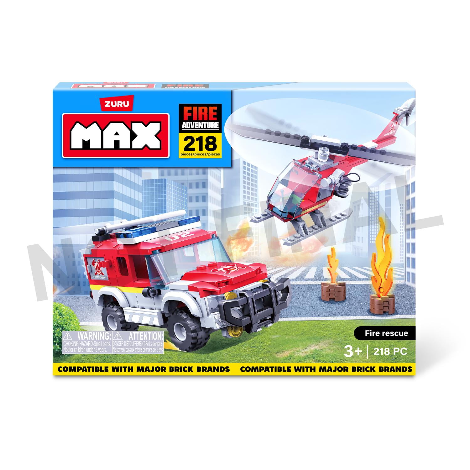 MAX Adventure Fire Rescue Playset (218 pieces) - Walmart.com