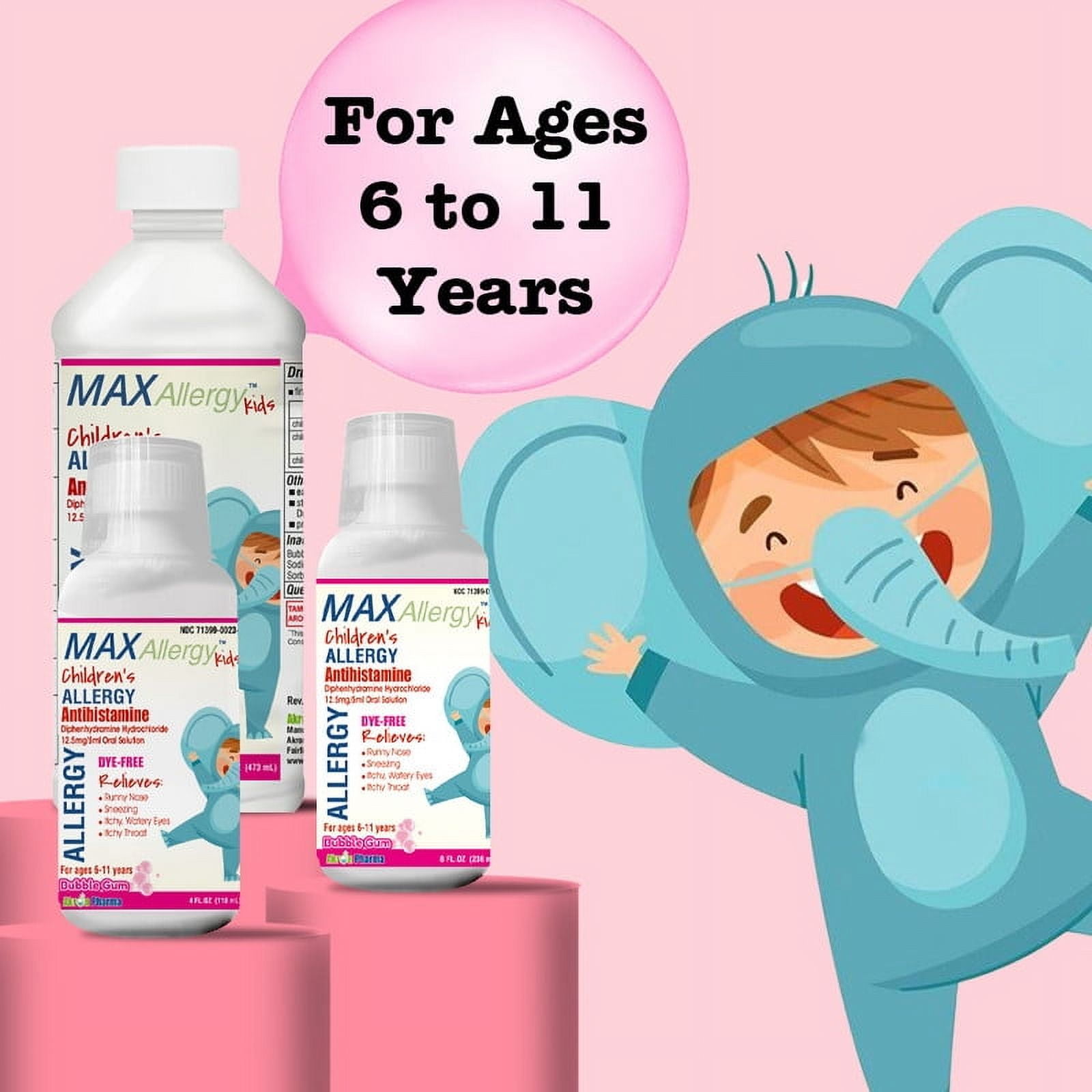 MAX Allergy Kids Children's Allergy Antihistamine Liquid ...