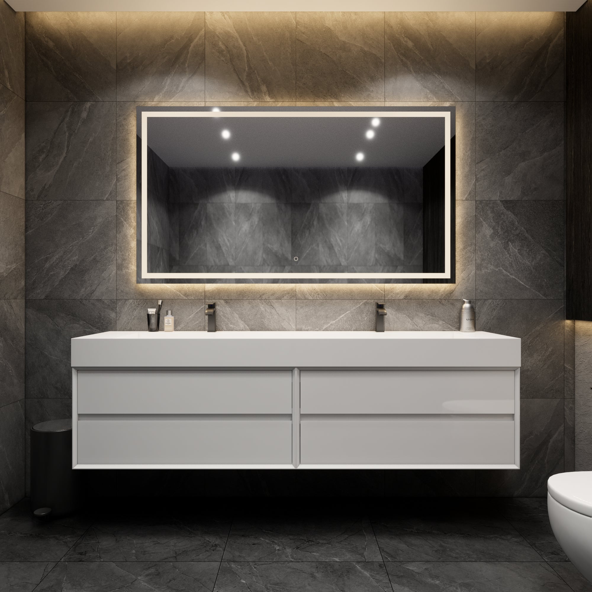 MAX Floating Bathroom Vanity with FLX16 Acrylic Sink 24" - 116 ...