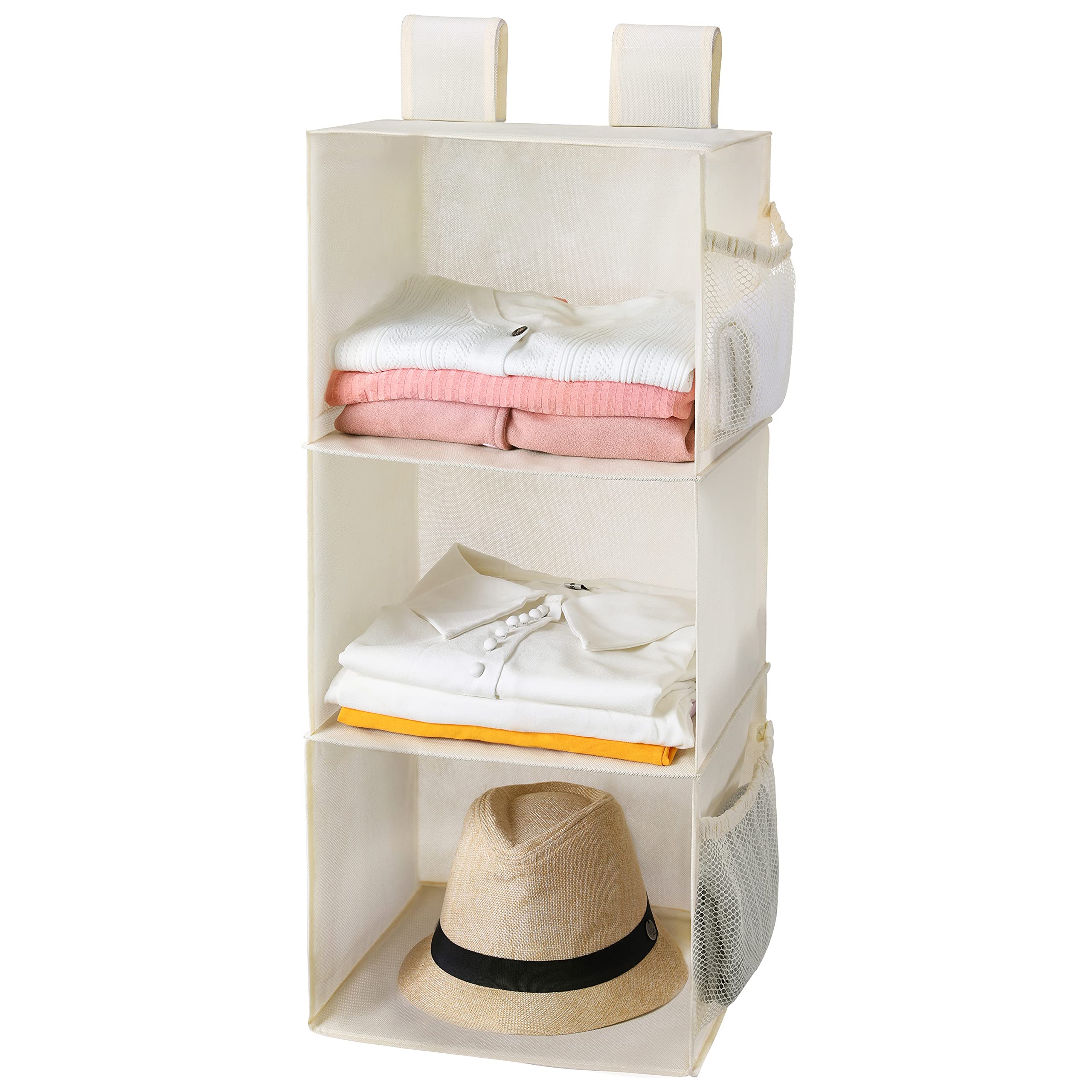 MAX Houser 3-Shelf Hanging Closet Organizer, Hanging Sweater Organizer ...