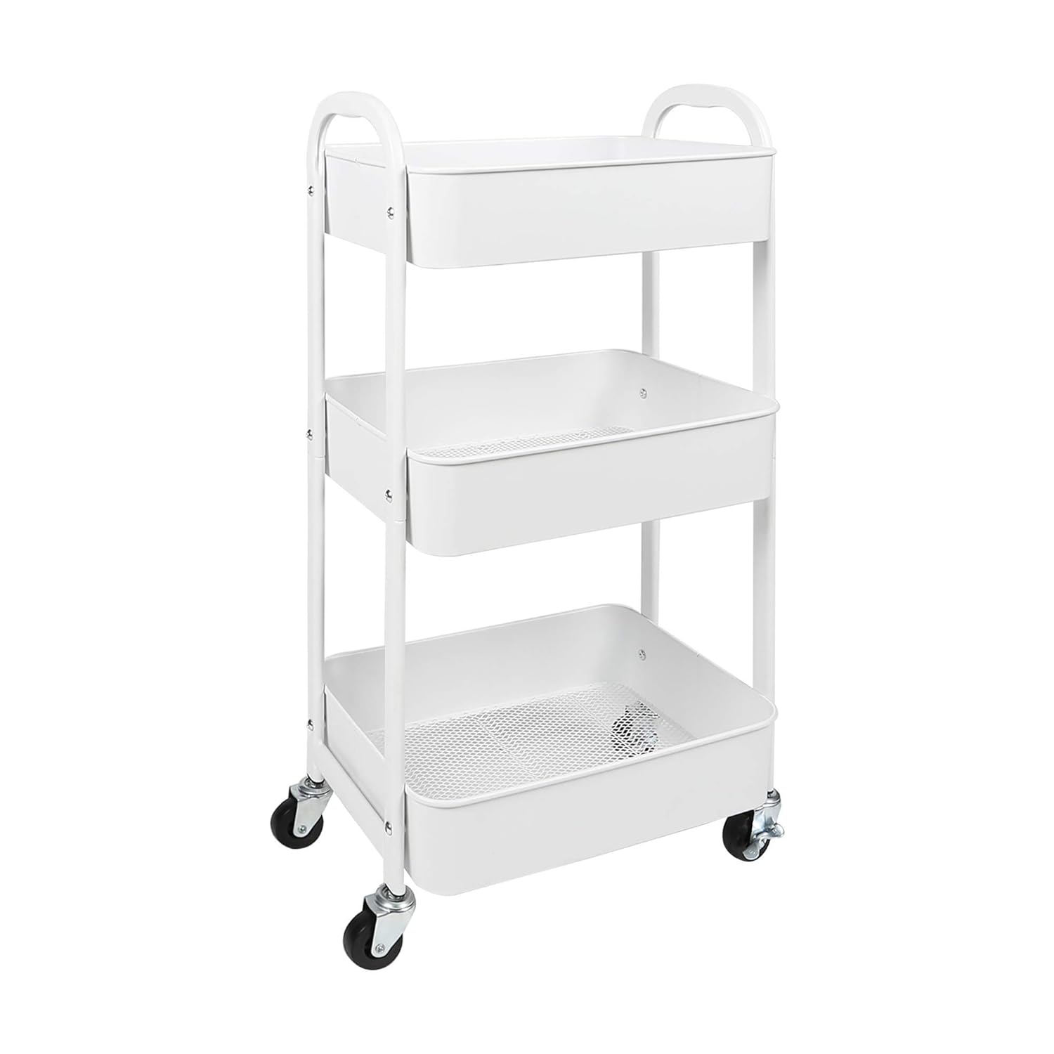 MAX Houser 3Tier Rolling Utility Cart with Caster WheelsEasy Assembly ...