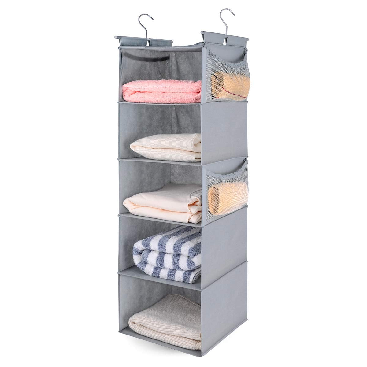 MAX Houser 5 Shelf Hanging Closet Organizer,Space Saver, Closet Hanging ...