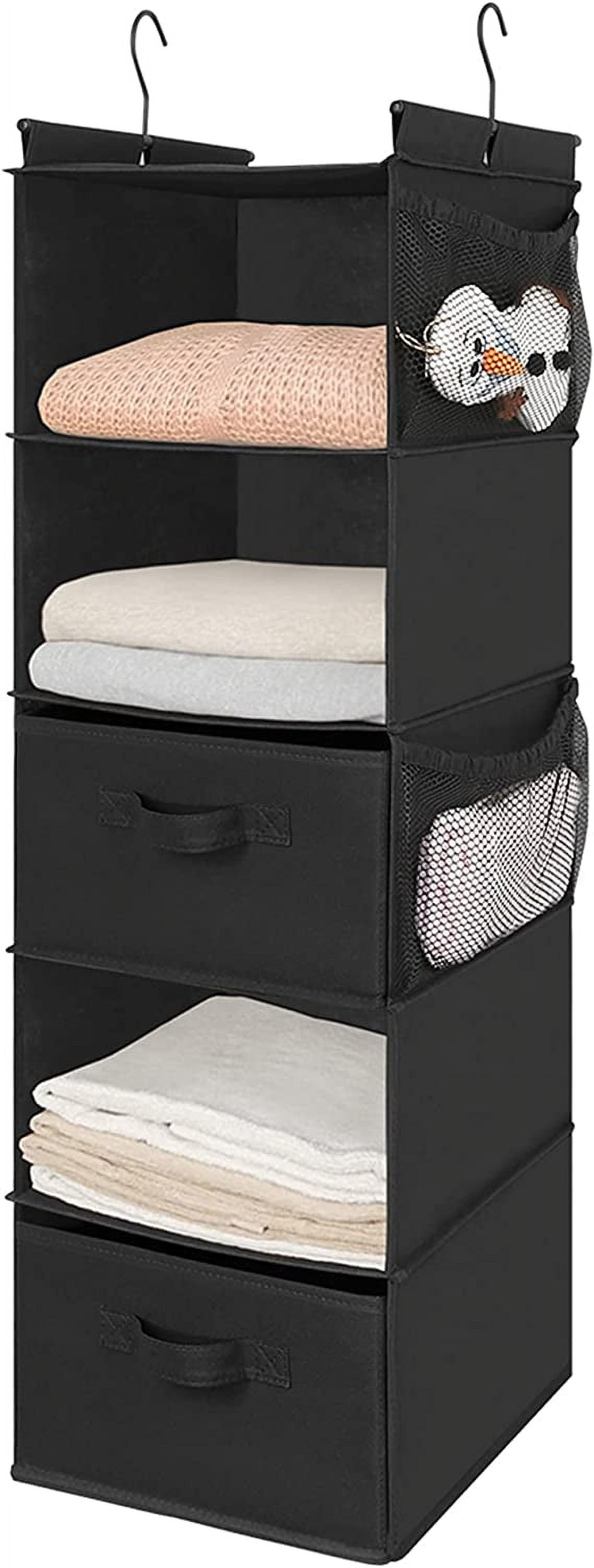 MAX Houser 5 Tier Shelf Hanging Closet Organizer, Cloth Hanging Shelf ...